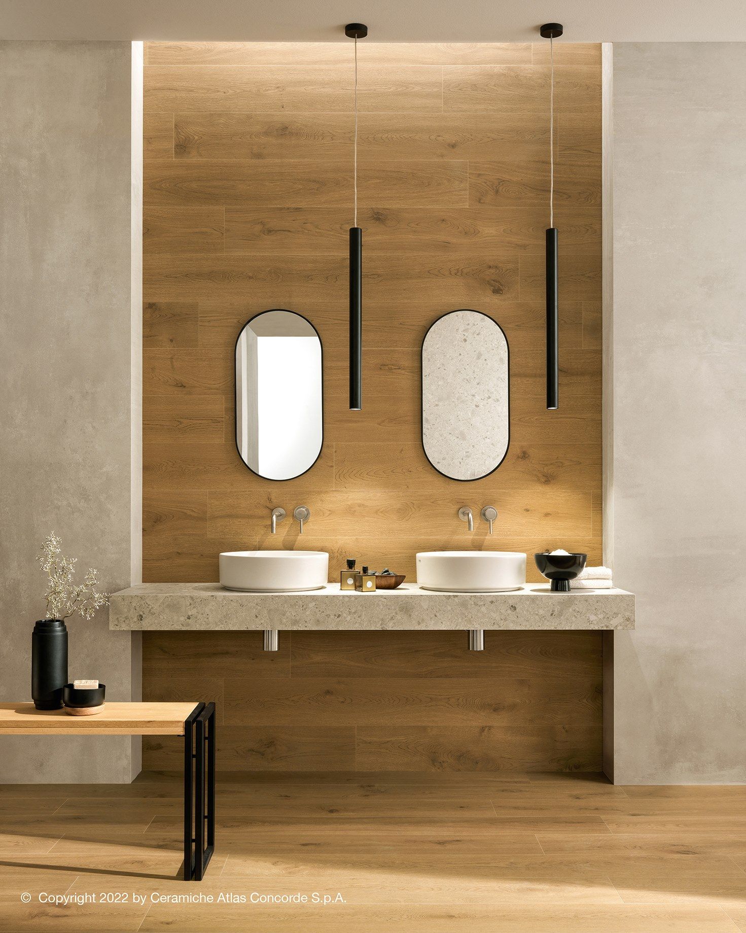 ENTICE Indoor/outdoor porcelain stoneware wall/floor tiles with wood ...