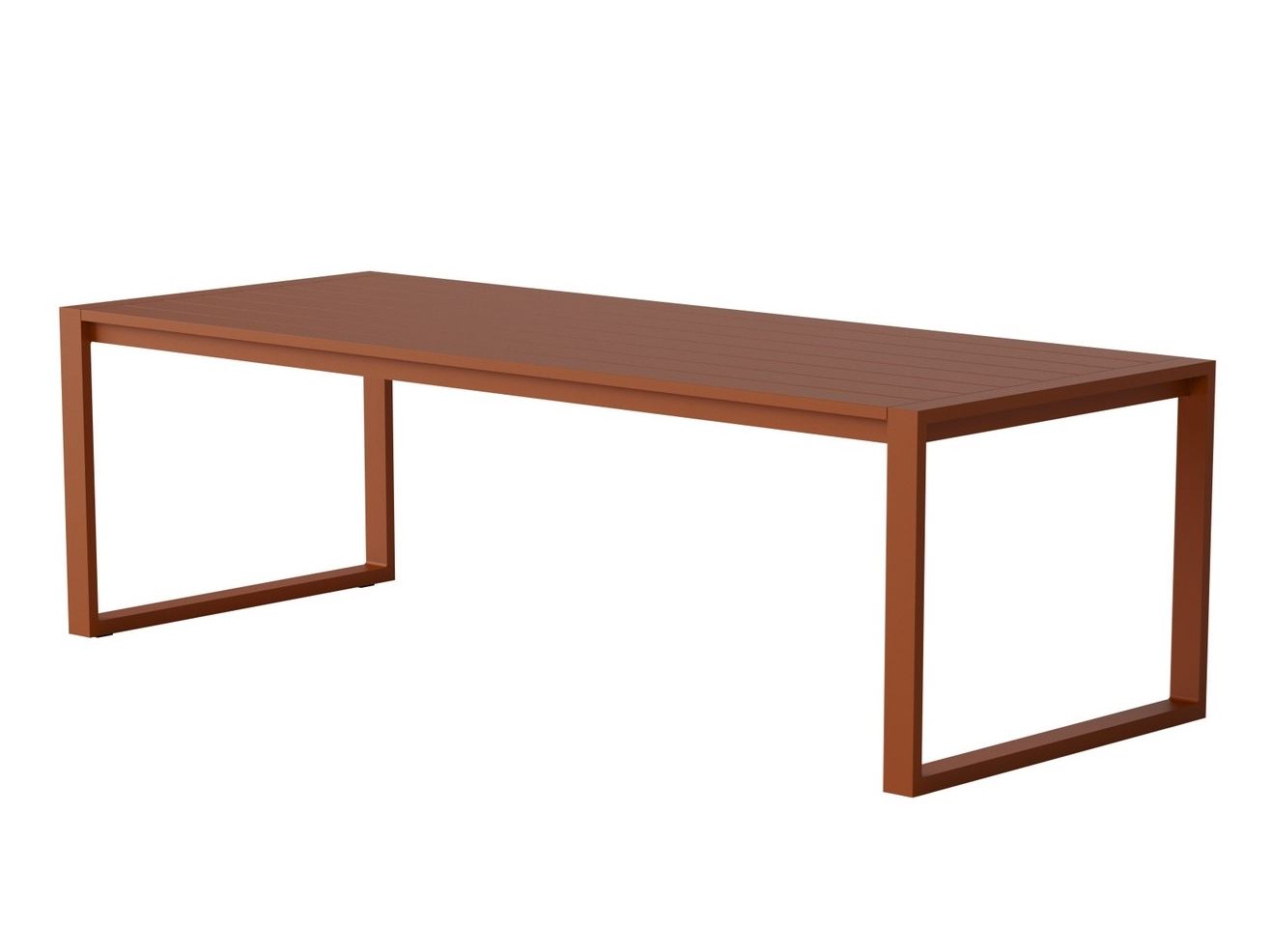 EOS Rectangular powder coated aluminium table By Case