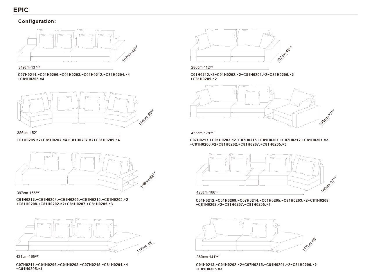 EPIC Curved fabric sofa By CAMERICH
