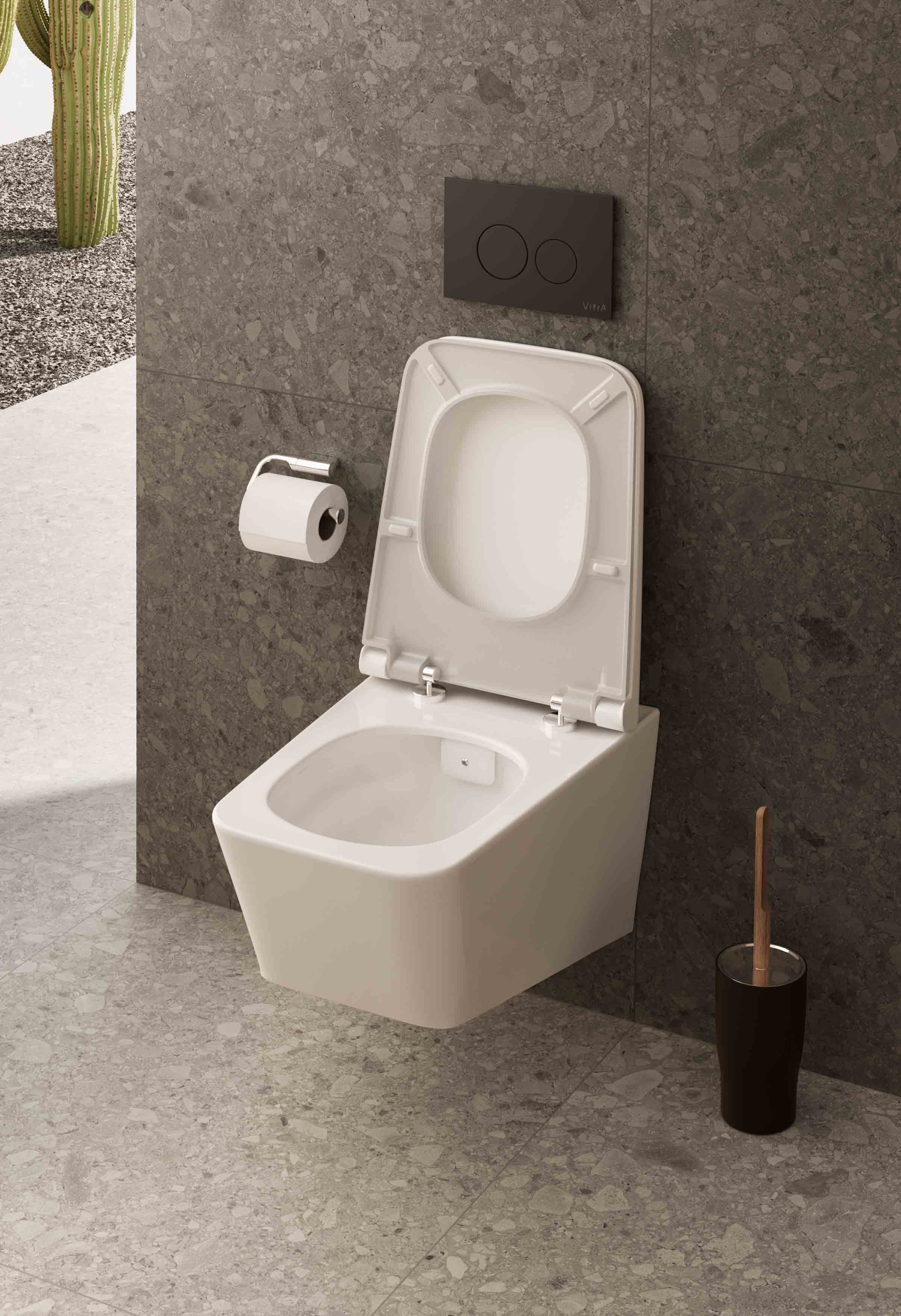 EQUAL Wall-hung ceramic toilet By VitrA Bathrooms | design Claudio Bellini