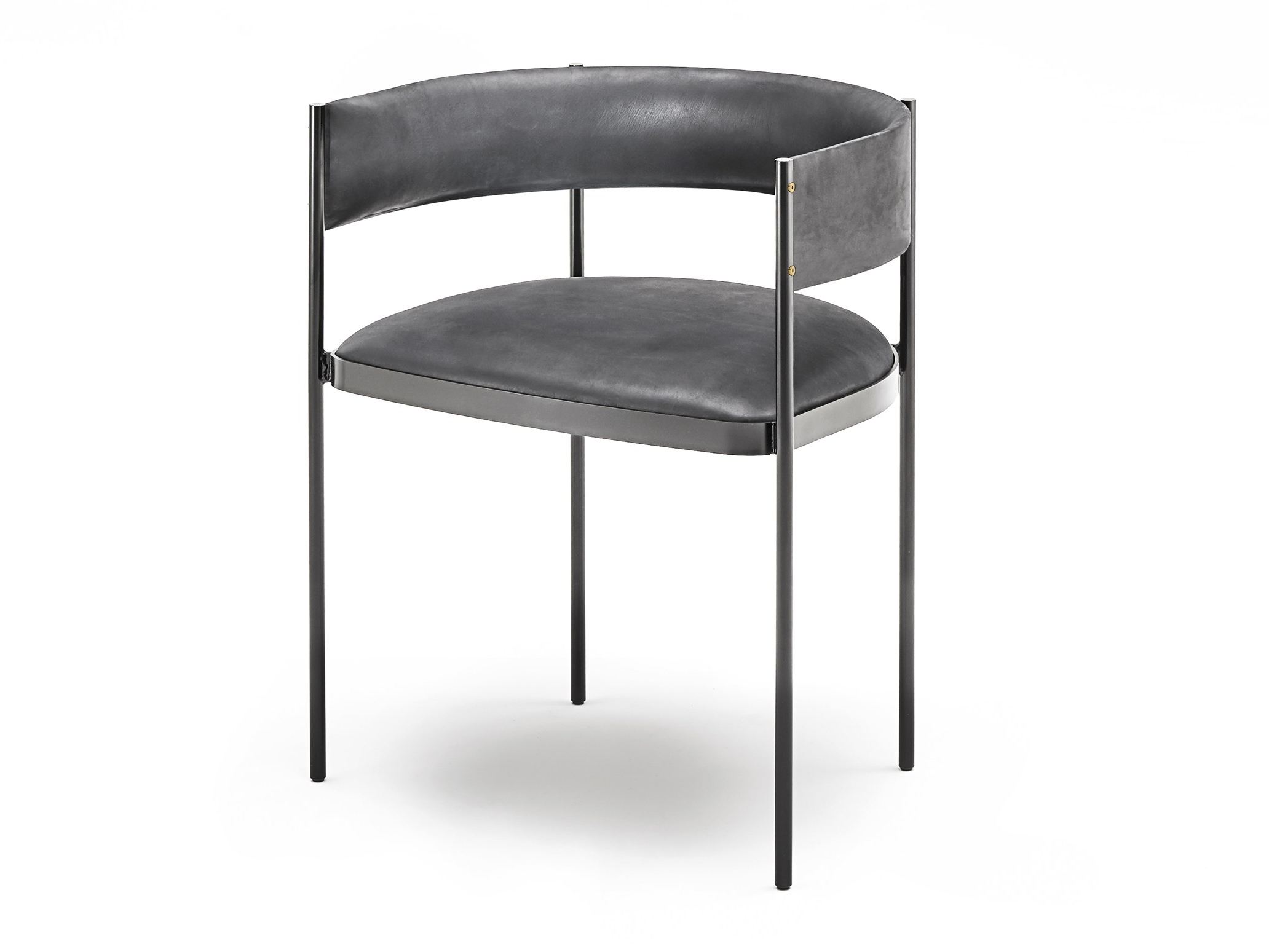 ERA Leather chair with armrests By Living Divani | design David Lopez ...