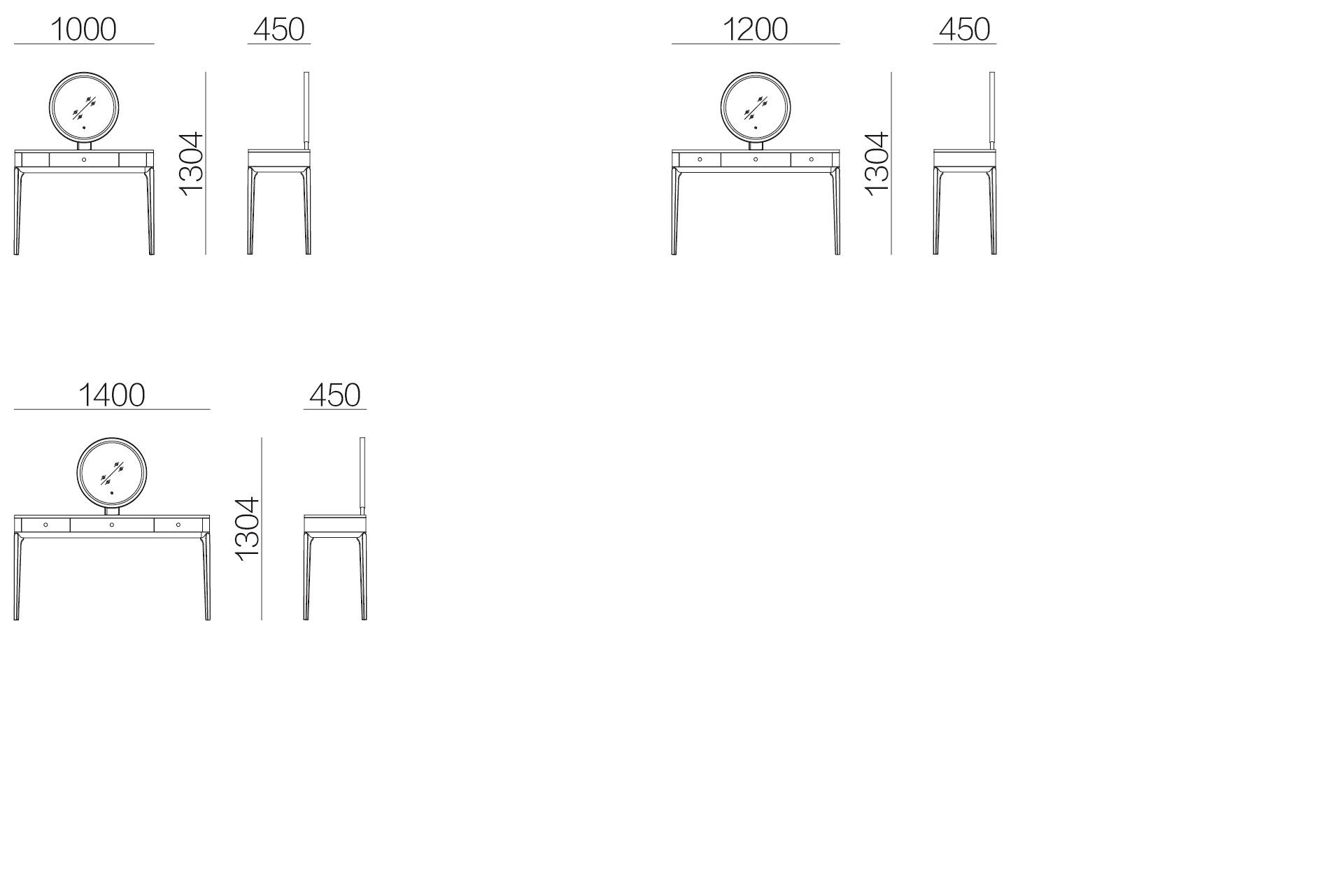 ERIKA Wooden dressing table By HC28 | design René Chyba