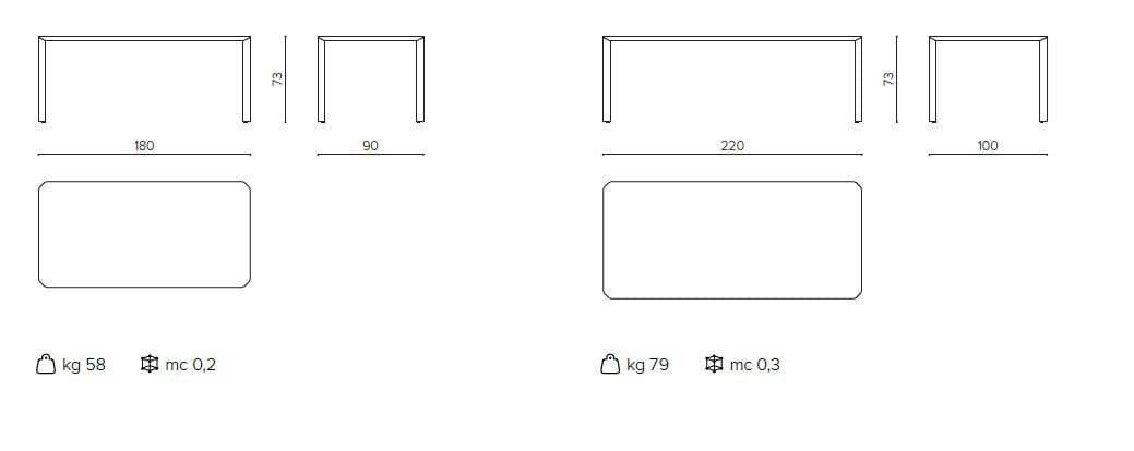 ERMETE | 桌子 Ermete系列 By True Design 设计师Leonardo Rossano, Debora Mansur