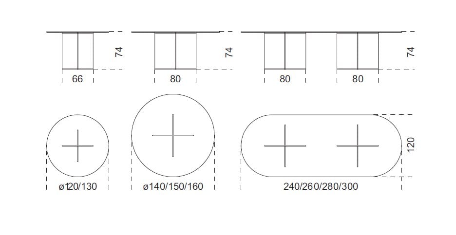 EROS | Tavolo rotondo Tavolo rotondo in cristallo By Gallotti&Radice