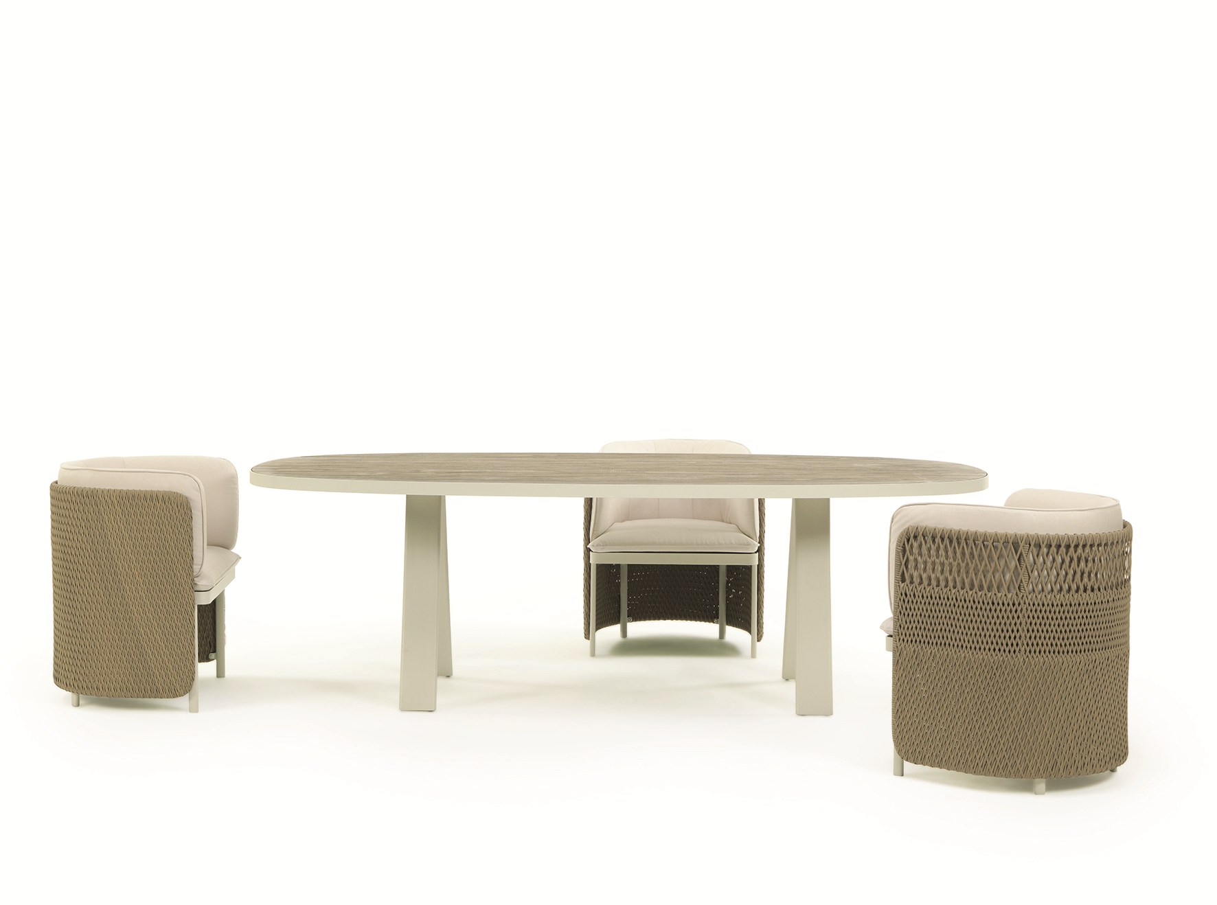 ESEDRA Upholstered garden chair with armrests By Ethimo | design Luca ...