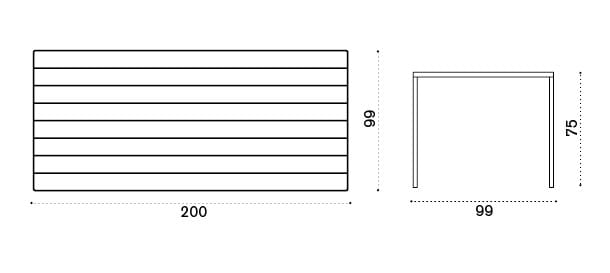 ESEDRA | Rectangular table By Ethimo design Luca Nichetto