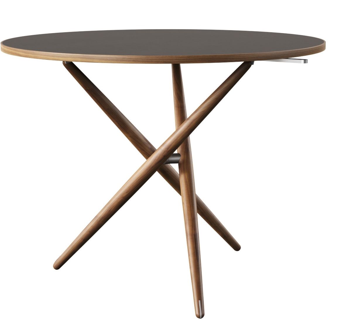 Height-adjustable round solid wood table ESS.TEE.TISCH By horgenglarus ...