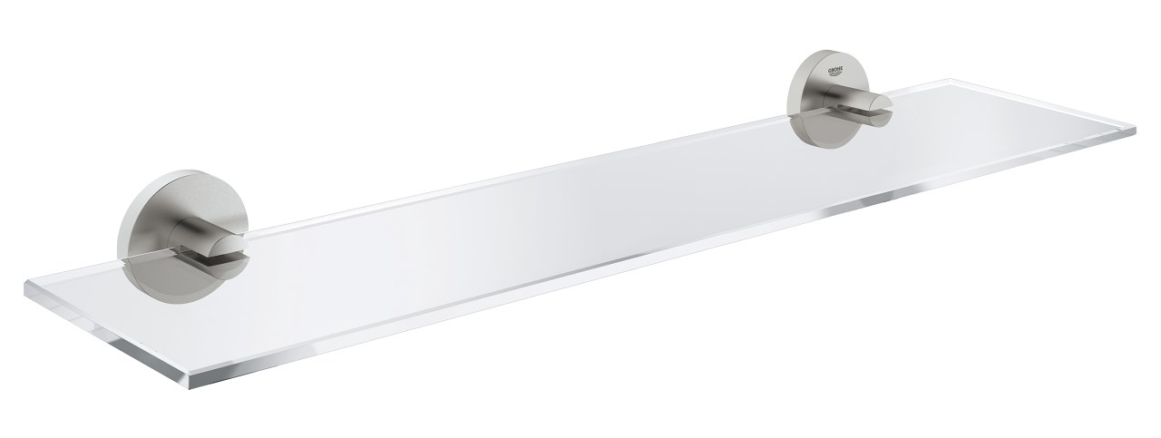 ESSENTIALS | Glass bathroom wall shelf By Grohe