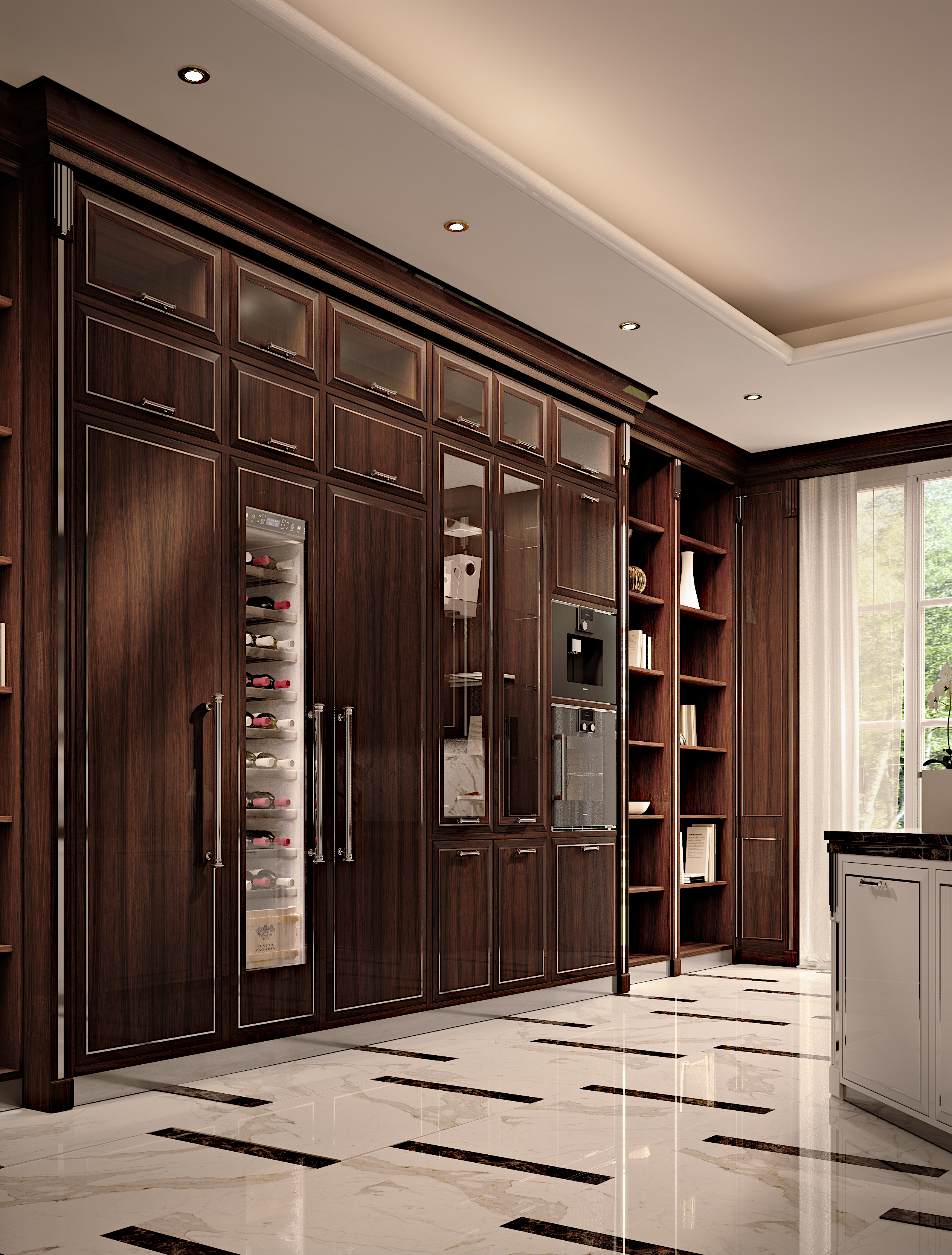ESSENZA | Exotic Custom rosewood kitchen By Martini Interiors