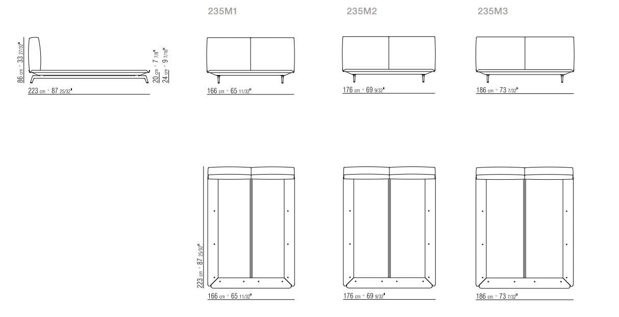 ESTE | Bed By Flexform design Antonio Citterio