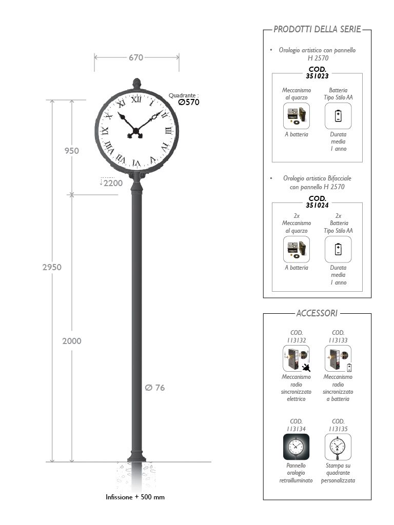 Street clock Street clock By EUROCOM