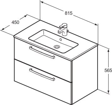 EUROVIT - K2978 Meuble sous-vasque By Ideal Standard