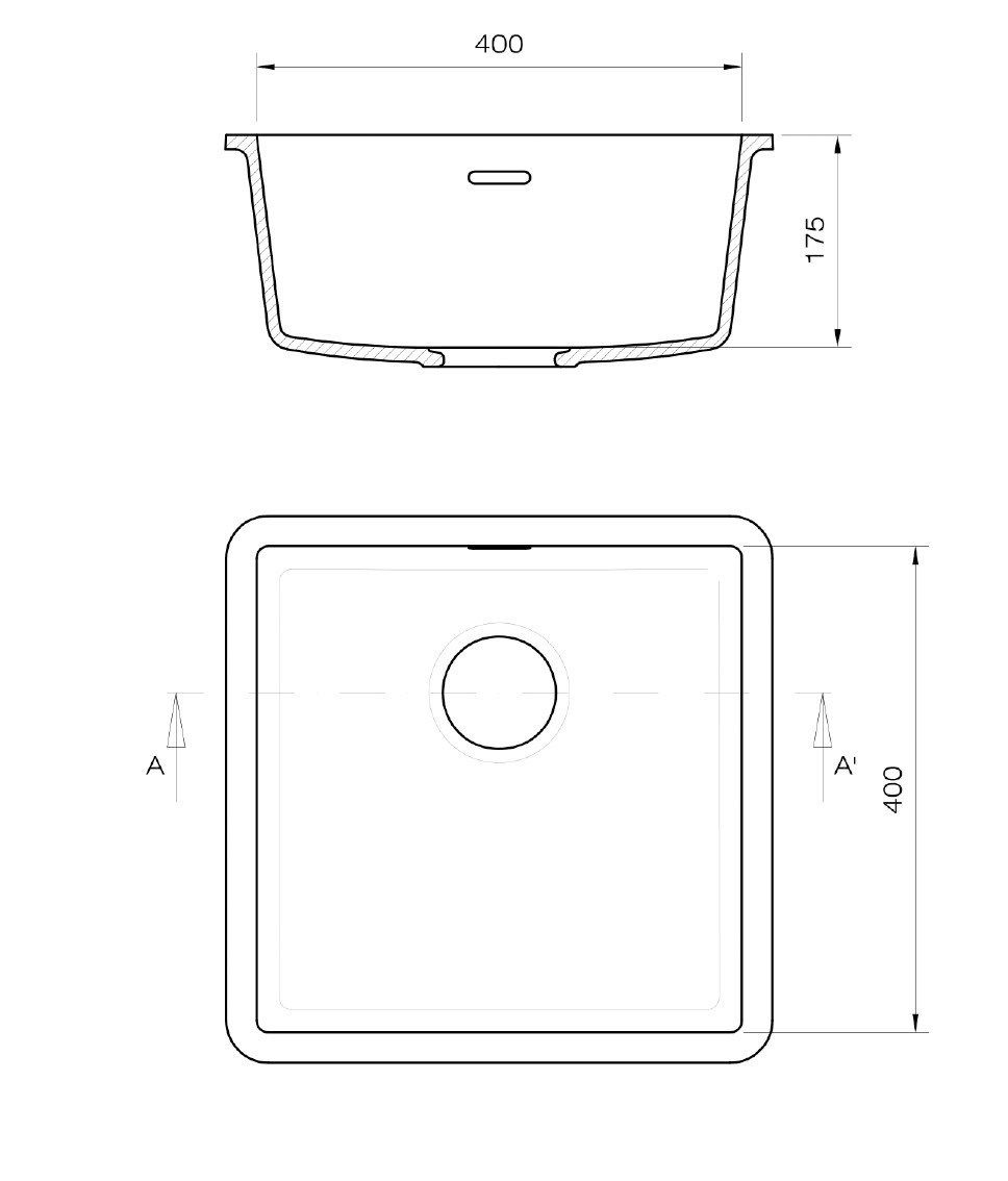 AVONITE® SINKS COLLECTION Flush-mounted Solid Surface sink By Avonite®