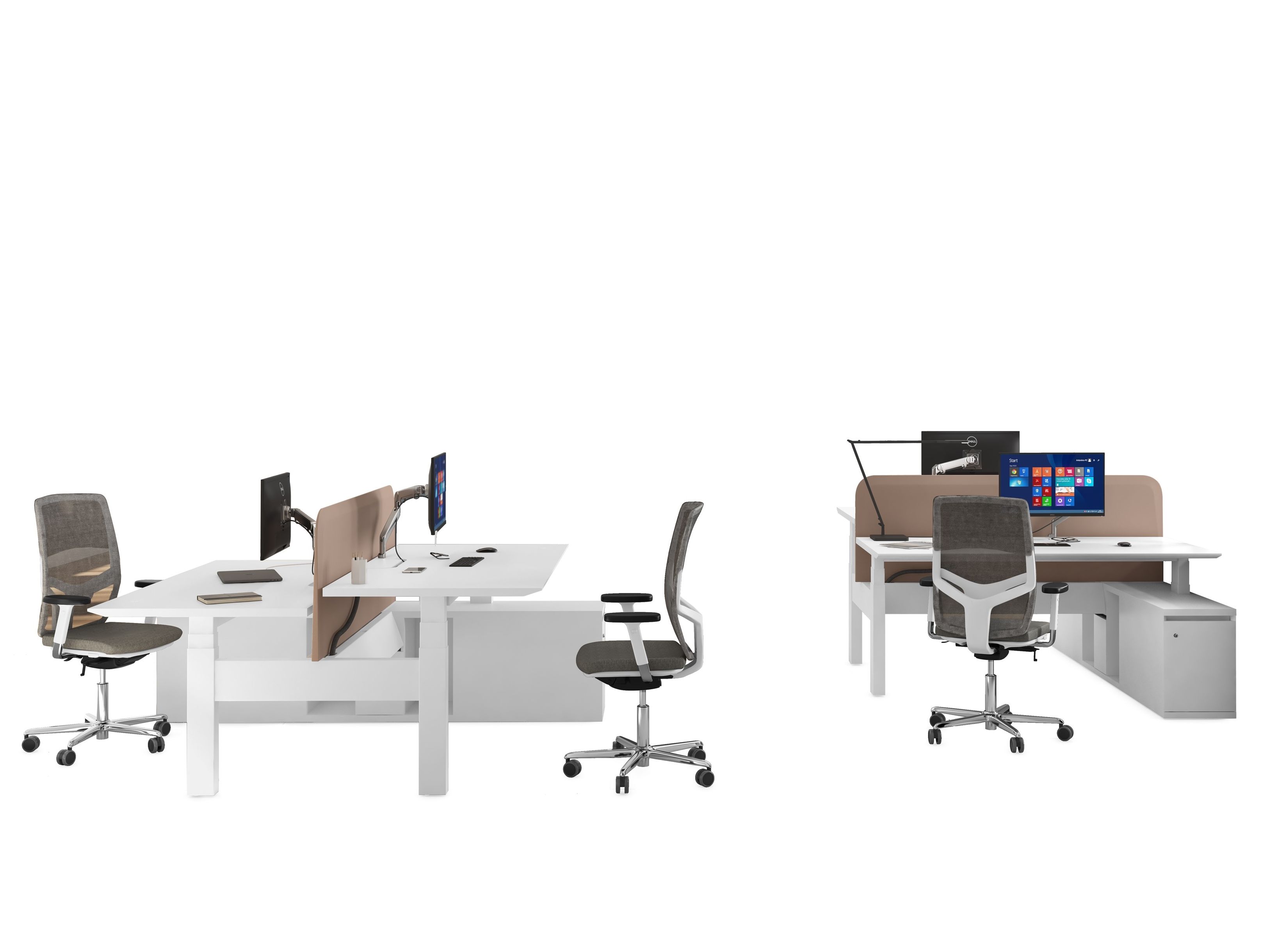 Height-adjustable office desk with electric motion EVOLUTION Evo ...