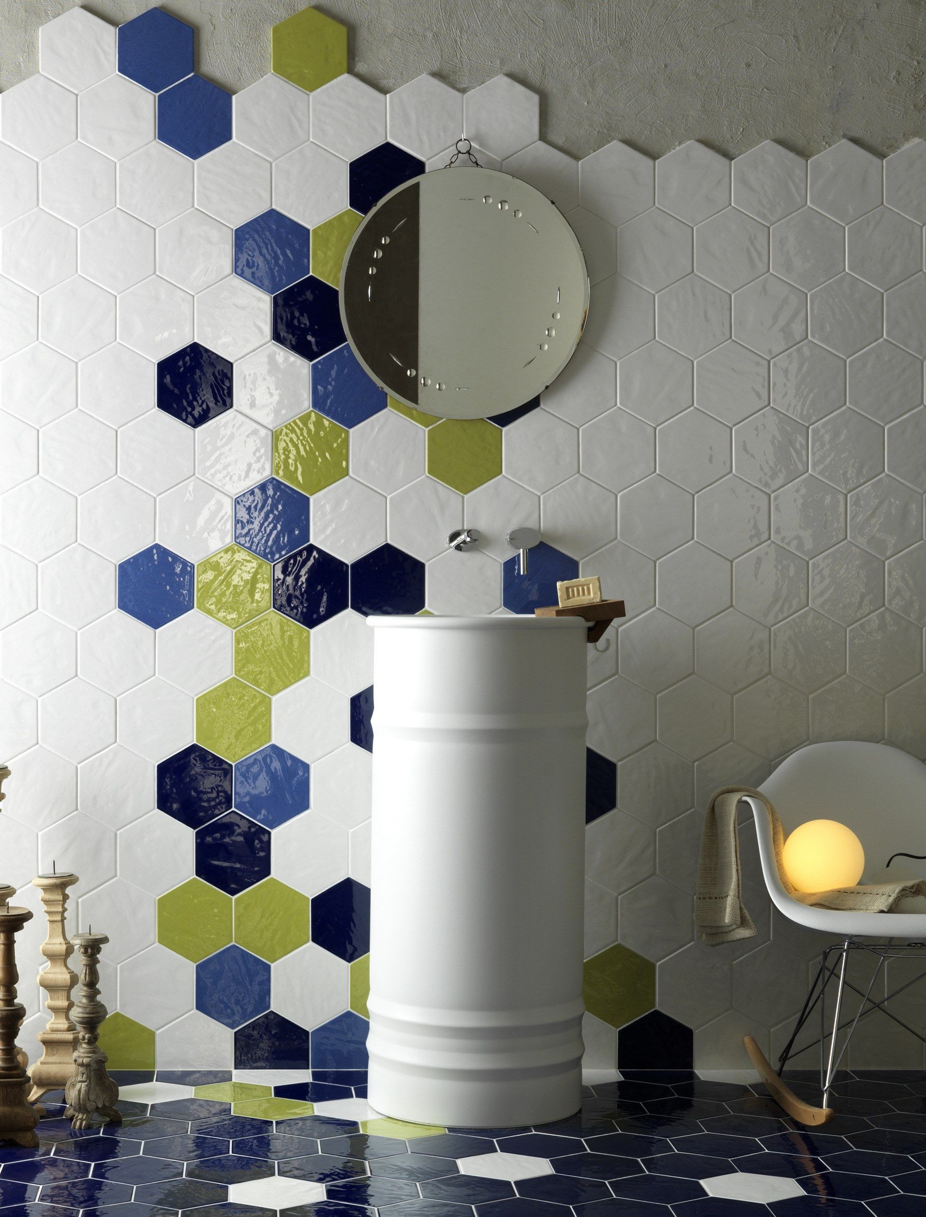 Glazed stoneware wall tiles EXABRIGHT By Tonalite