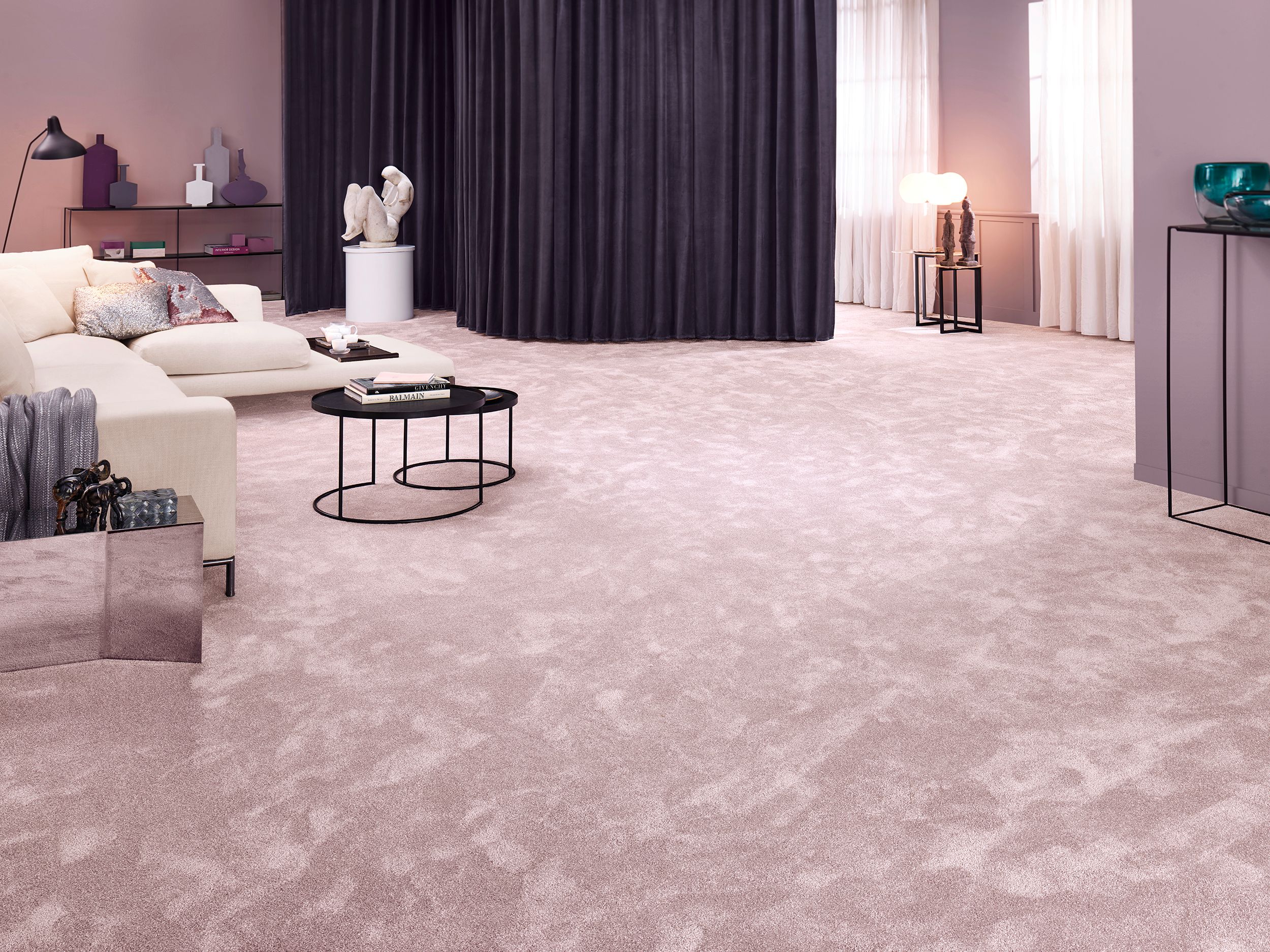 Solid-color polyamide carpeting EXCLUSIVE 1066 By Vorwerk Teppichwerke