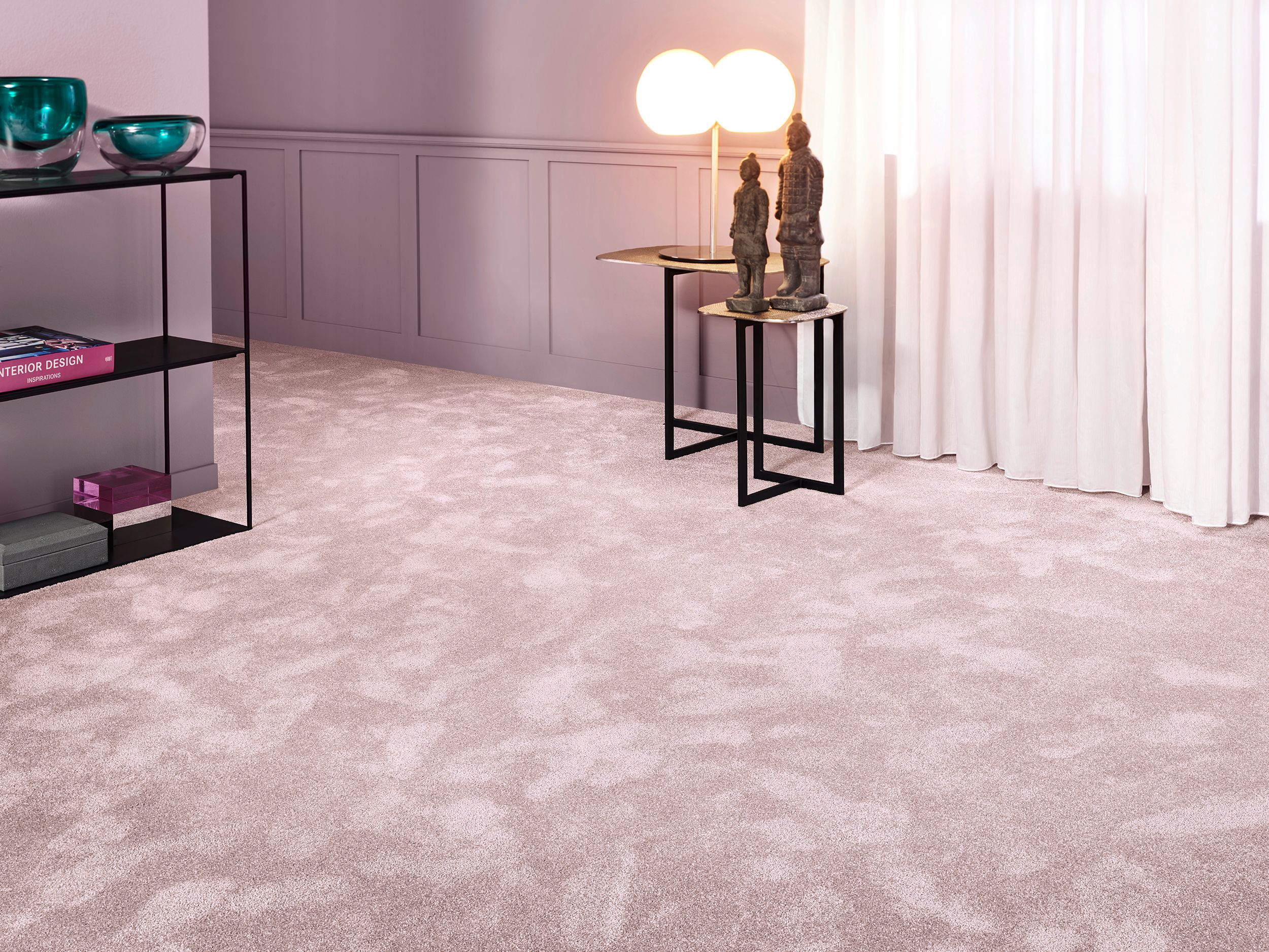 Solid-color polyamide carpeting EXCLUSIVE 1066 By Vorwerk Teppichwerke