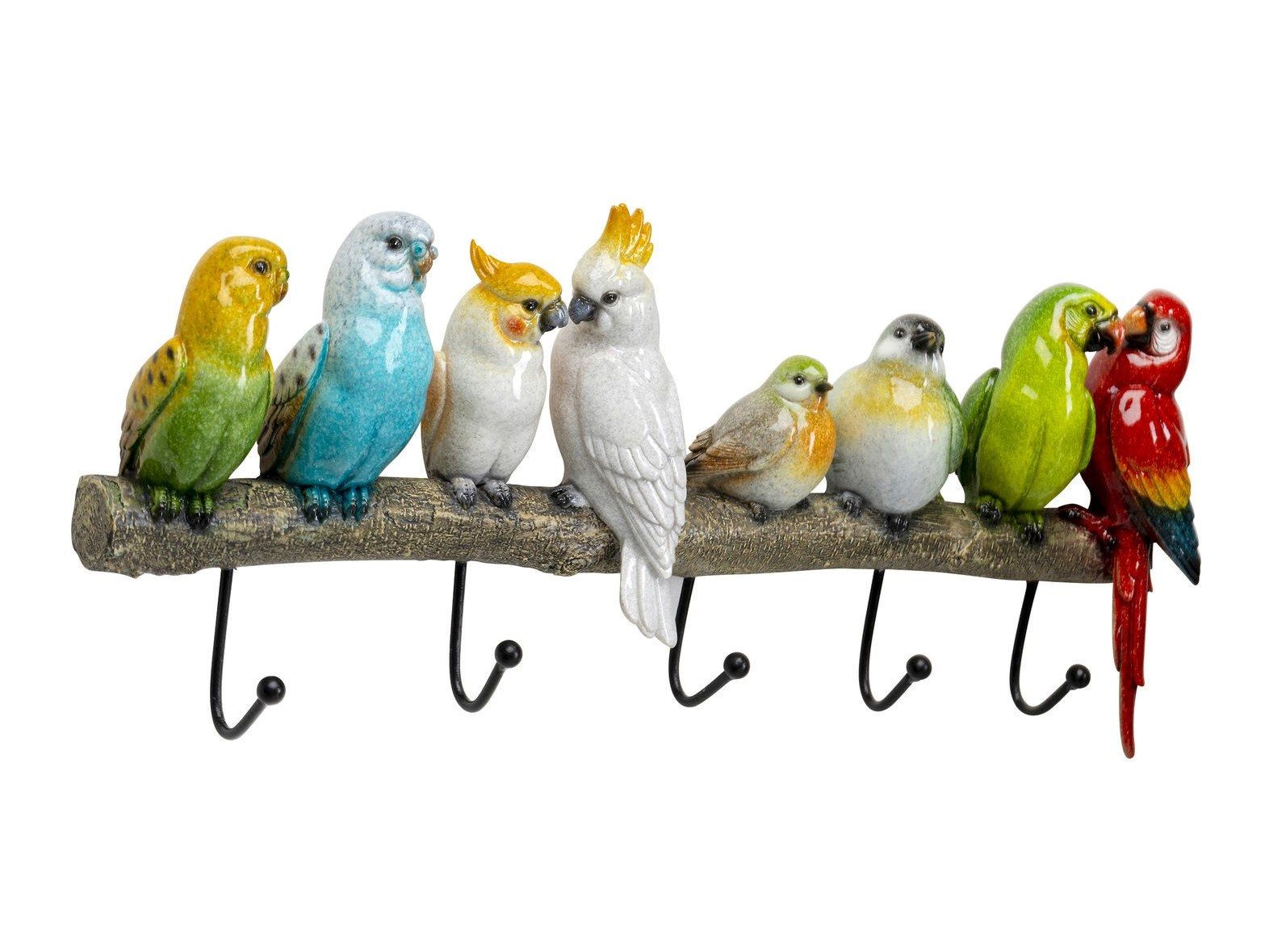 EXOTIC BIRDS Wall-mounted resin coat rack By KARE Design
