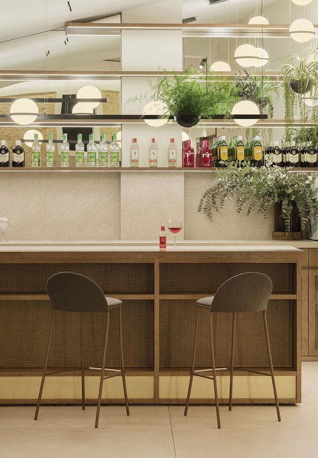 PETALE High fabric garden stool with back By EXPORMIM | design MUT ...