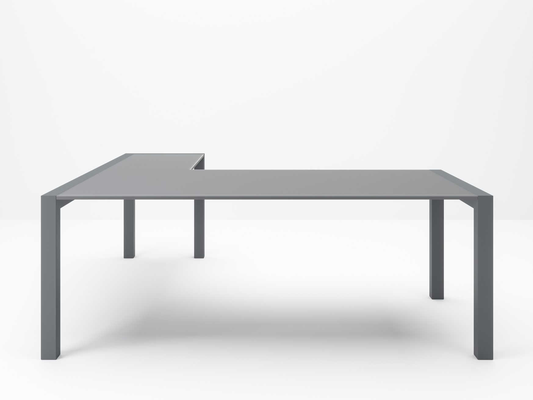 EXTRALIGHT | L-shaped office desk By PROF