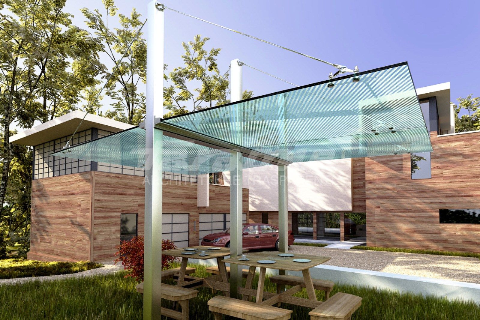 Multifunction glass porch EXTRAORDINARY SYSTEMS OF CANOPIES By FARAONE