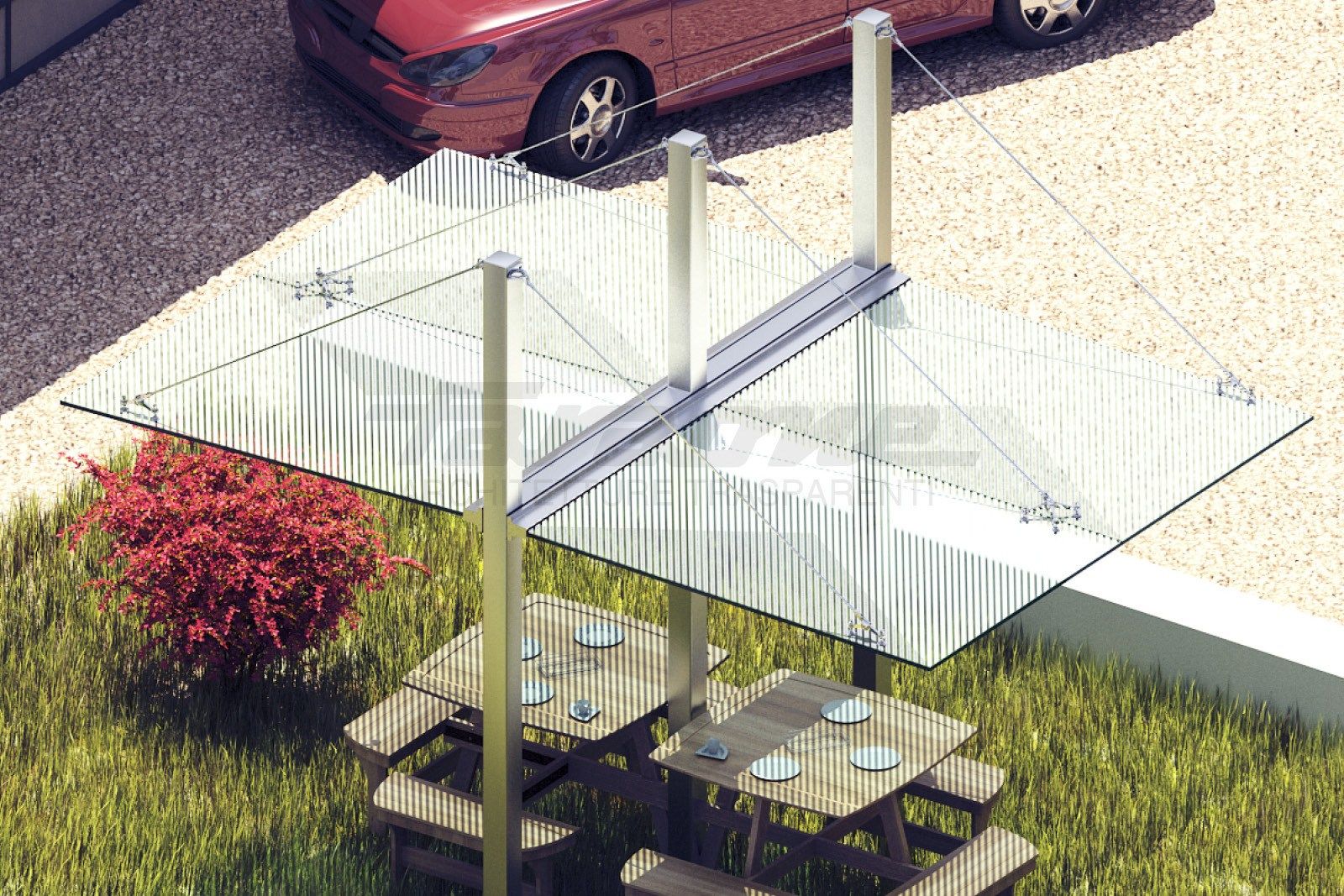 EXTRAORDINARY SYSTEMS OF CANOPIES Marquise multifonction en verre By ...