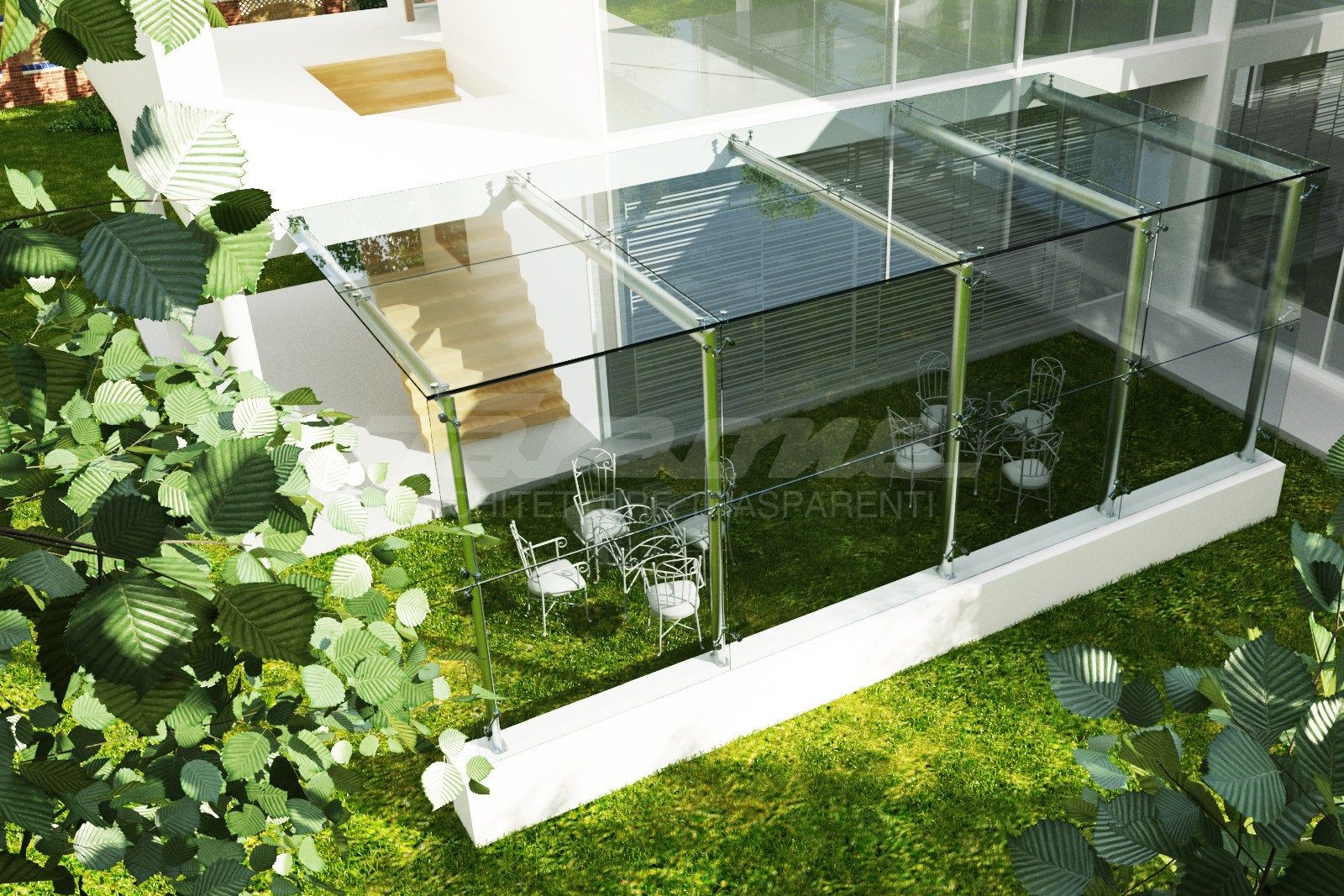 Multifunction glass porch EXTRAORDINARY SYSTEMS OF CANOPIES By FARAONE