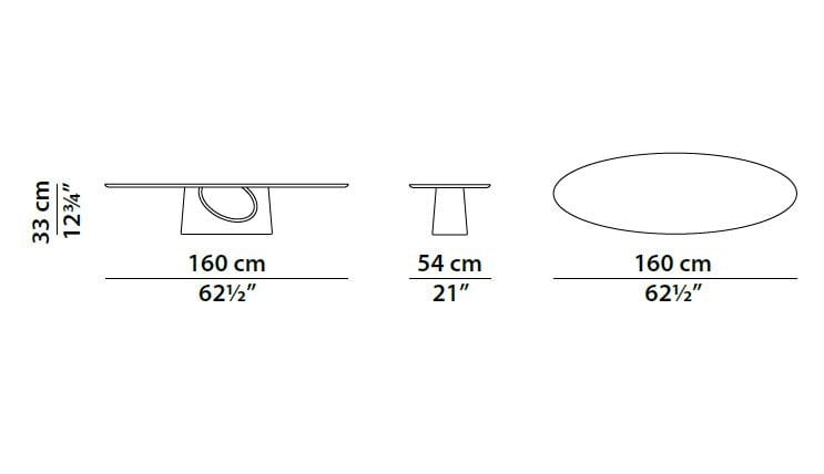 Low oval marble coffee table EYRE By BAXTER design Roberto Lazzeroni