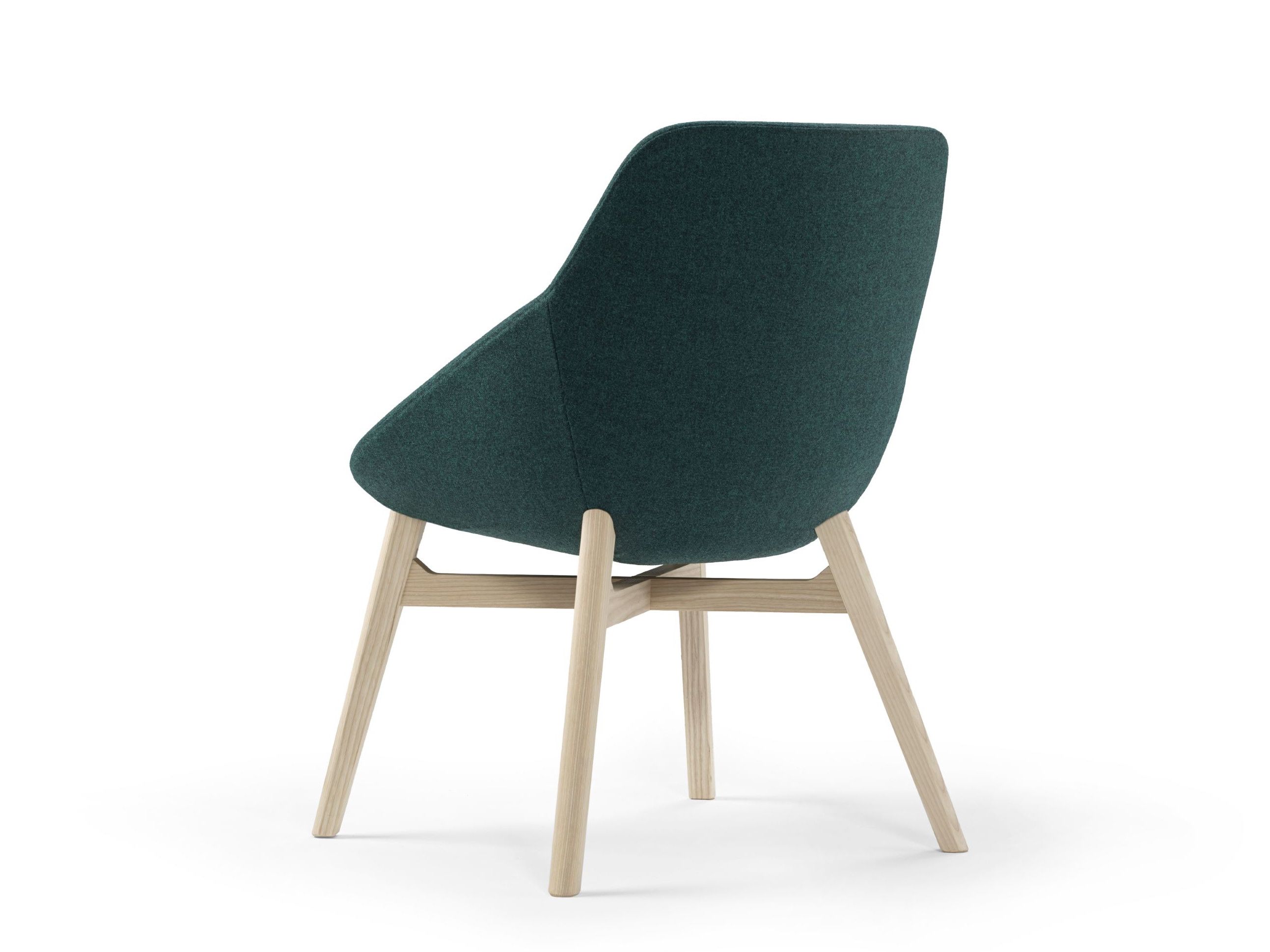 EZY WOOD LOW Upholstered fabric chair By Offecct | design Christophe Pillet