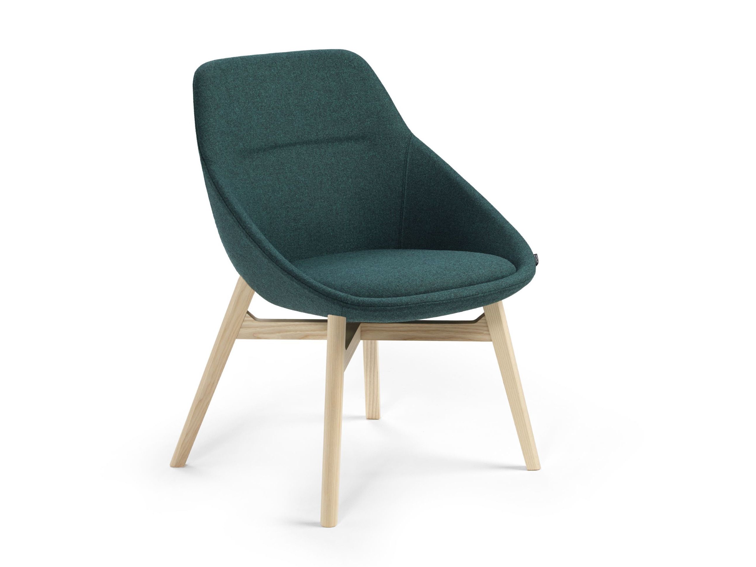 EZY WOOD LOW Upholstered fabric chair By Offecct | design Christophe Pillet