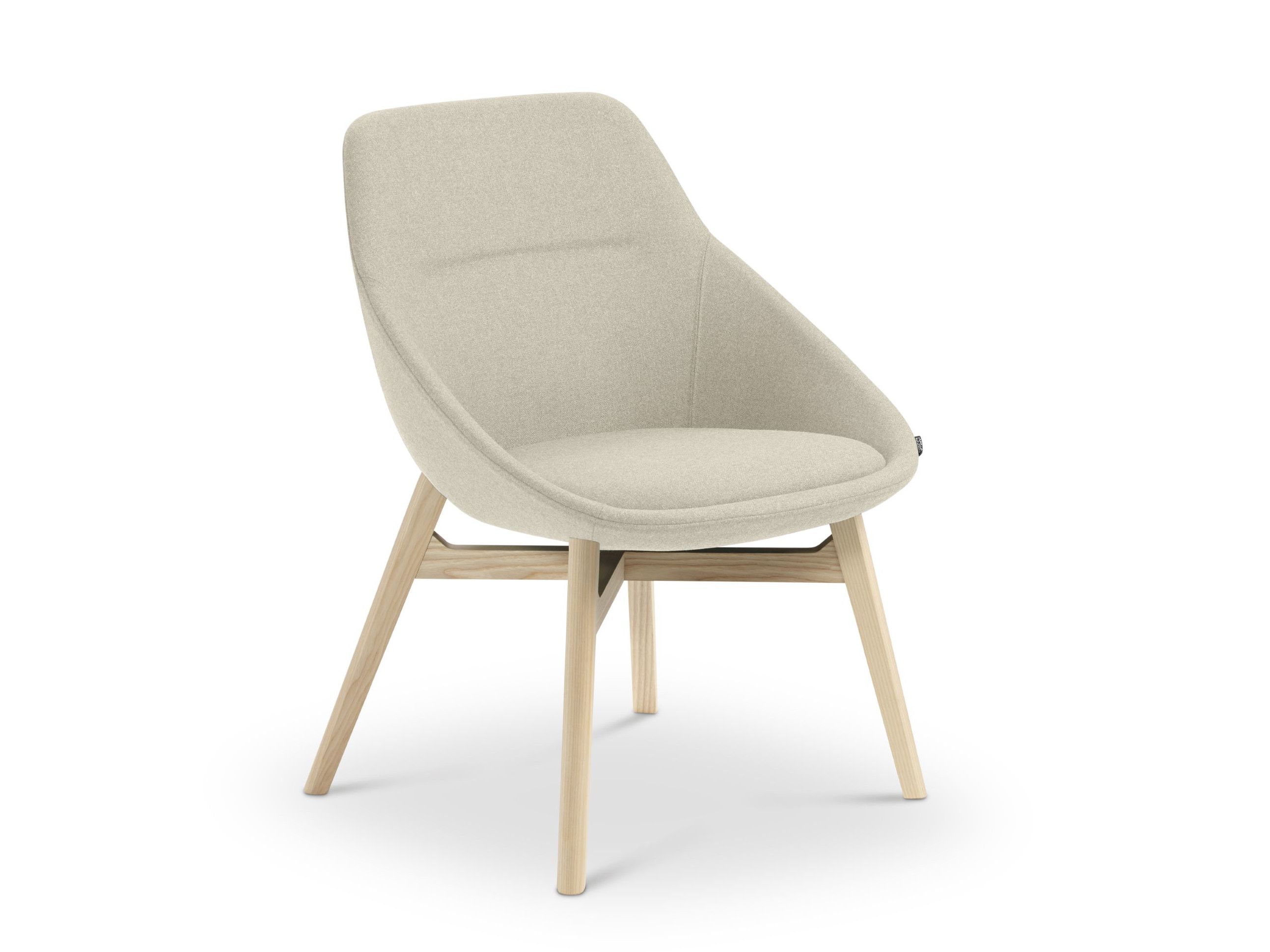 EZY WOOD LOW Upholstered fabric chair By Offecct | design Christophe Pillet