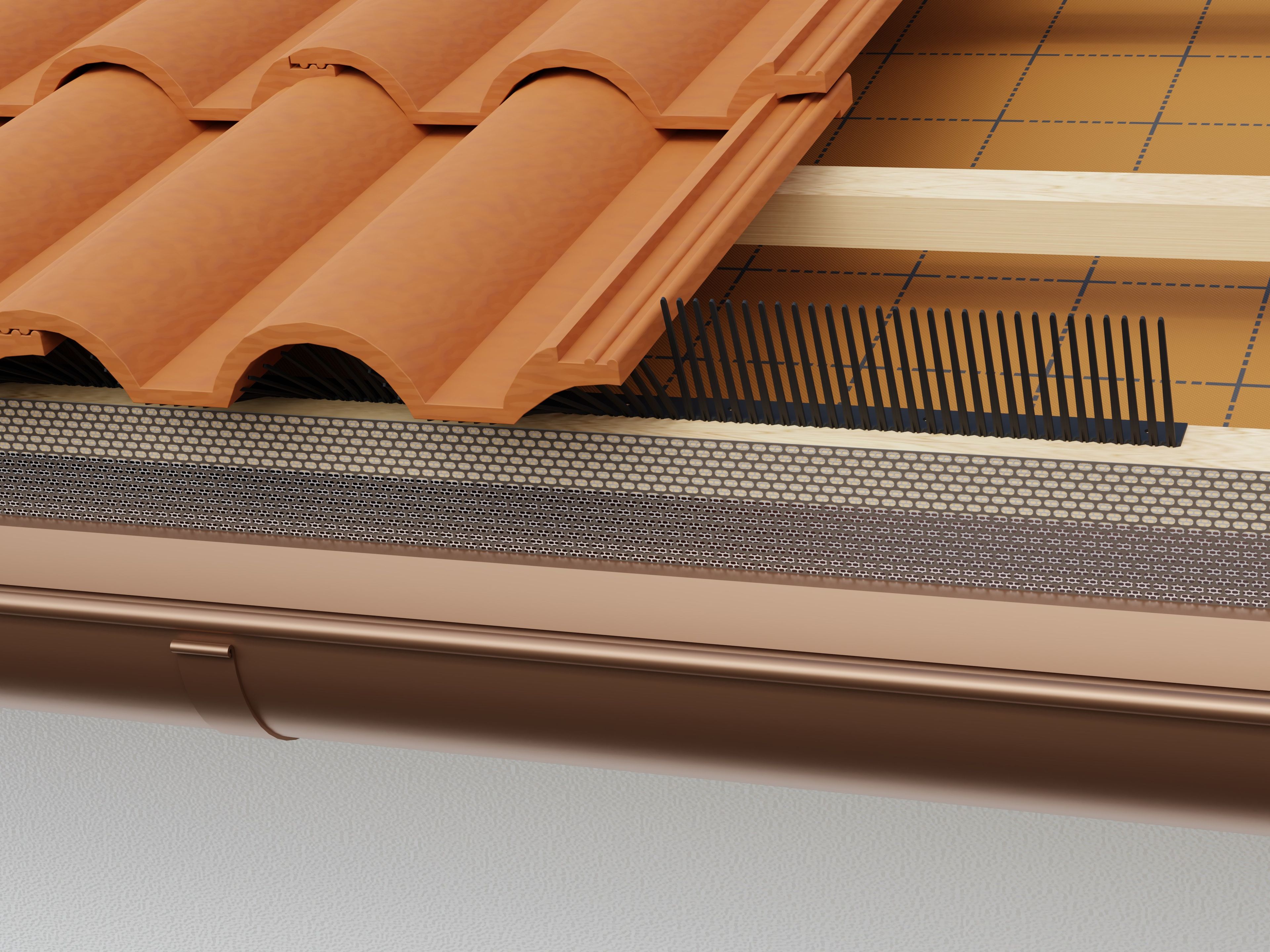 Eaves ventilation combs Anti-bird comb By Riwega