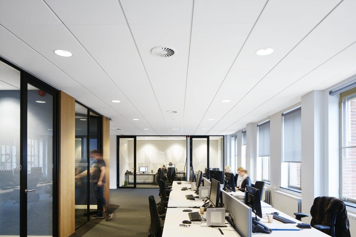 Panel para techos suspendidos acústico de lana de vidrio Ecophon Focus ...