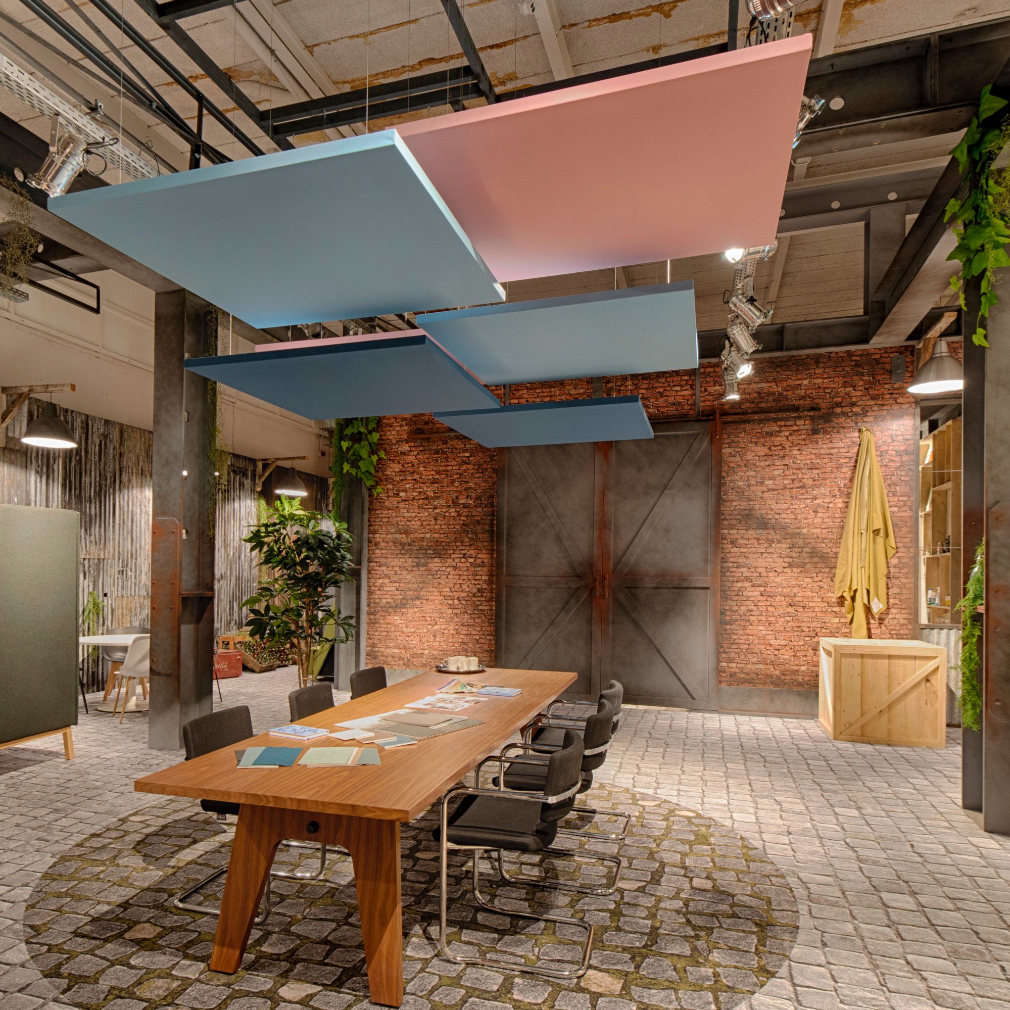 Fabric acoustic ceiling clouds Ecophon Solo™ Textile By Saint-Gobain ...