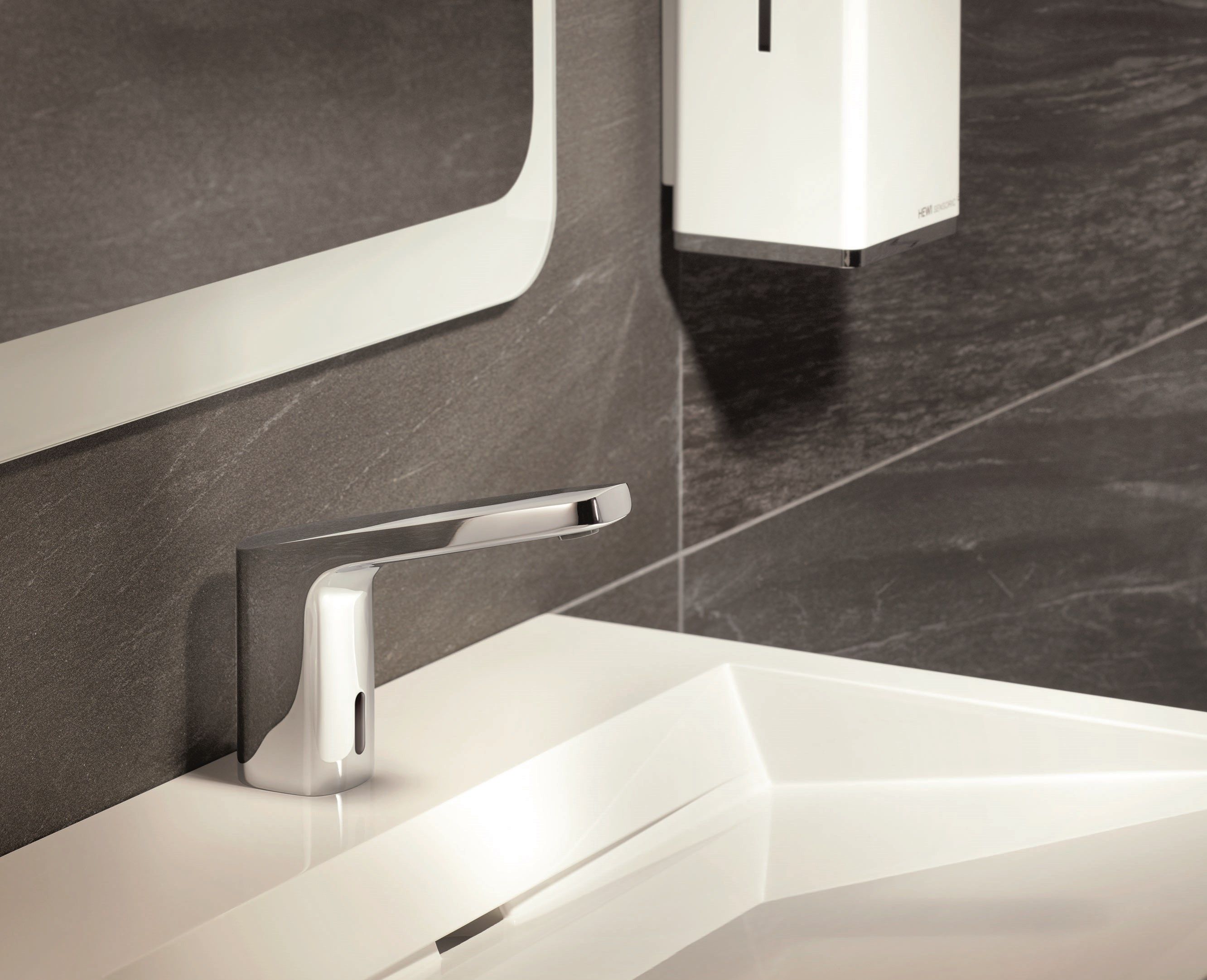 Electronic tap for public WC Bathroom taps Collection By HEWI