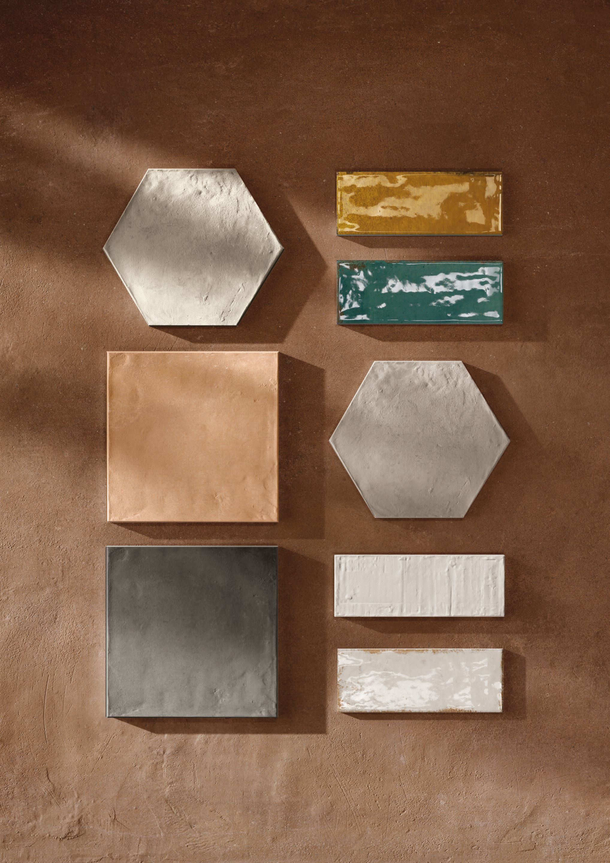 FORME TERRACOTTA Porcelain stoneware wall tiles with terracotta effect ...