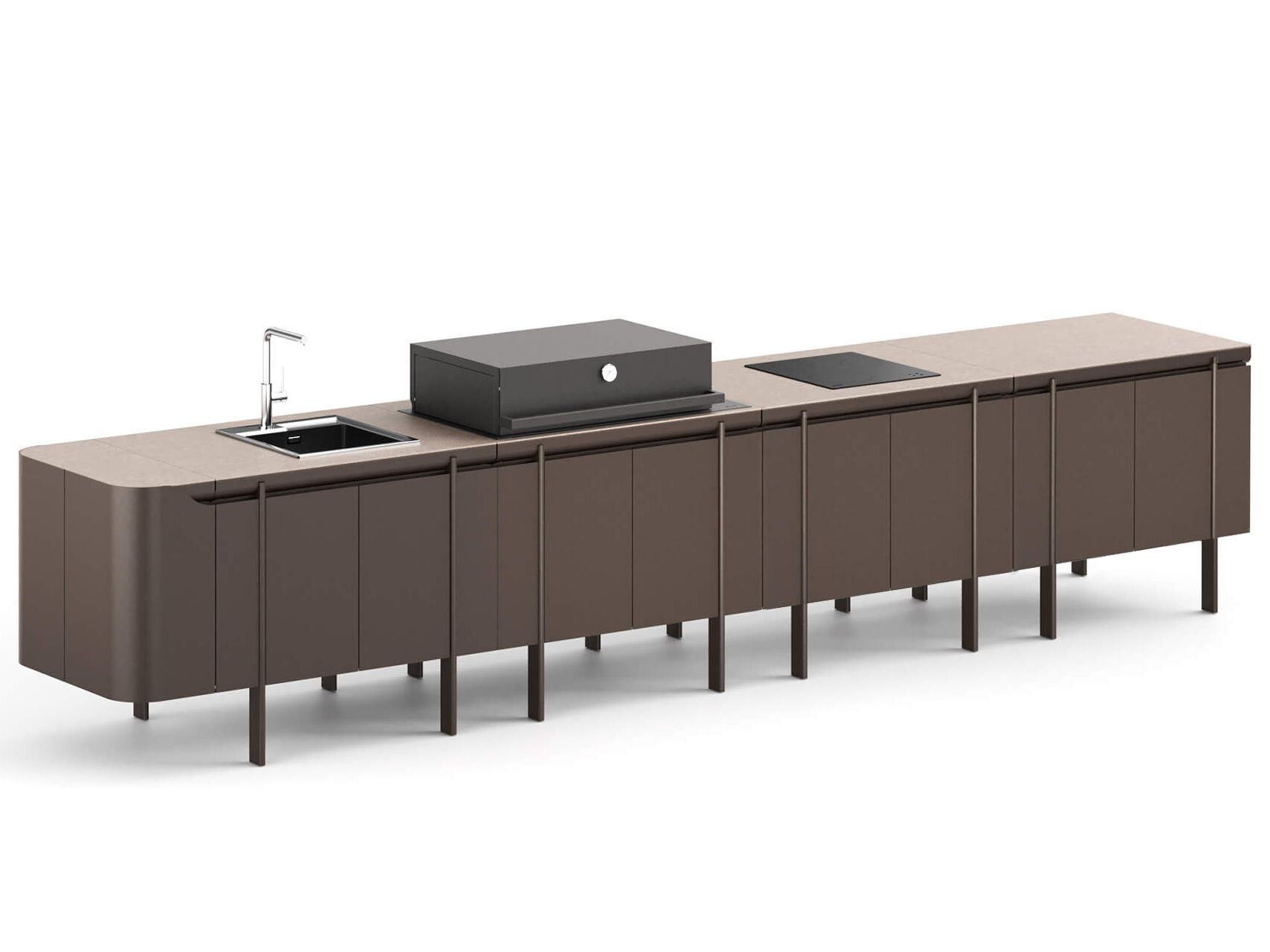 EMILY Electric aluminium outdoor kitchen with Barbecue By Emu