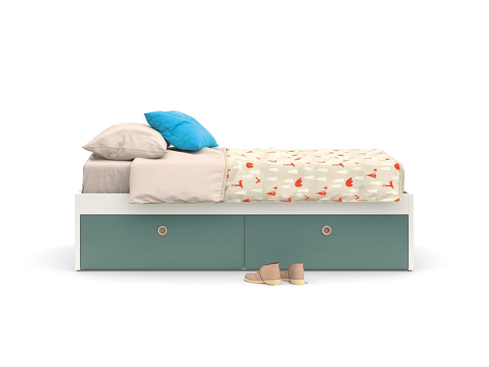 Equipped platform bed By Nidi