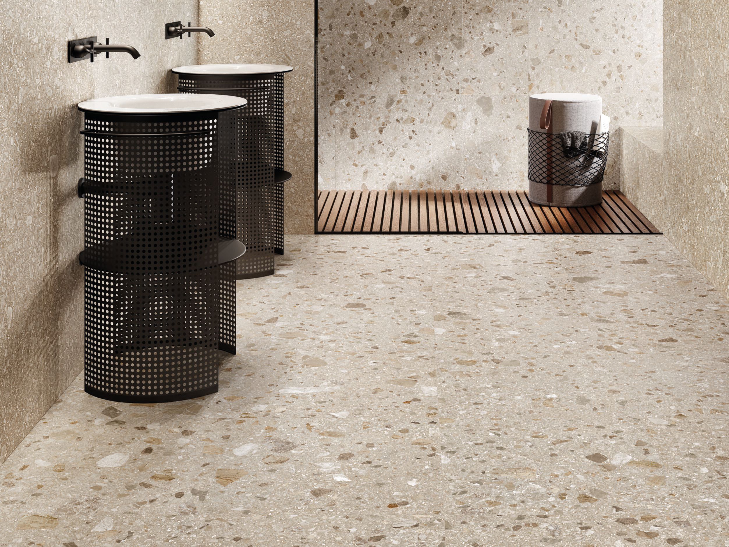 LOMBARDA SABBIA MIX Revestimiento de pared/suelo de gres porcelánico By ...