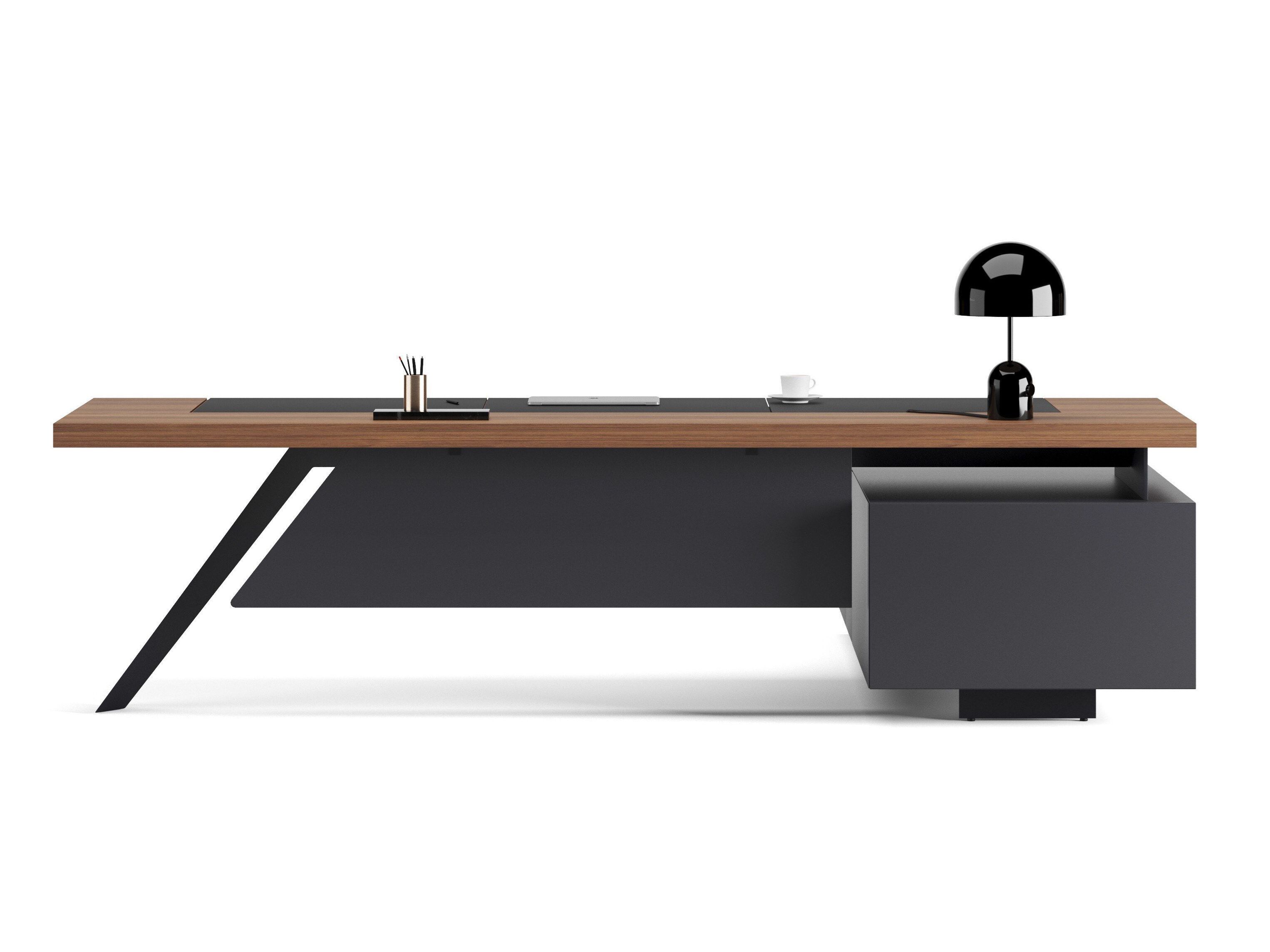 ARROW L-shaped wooden executive desk with drawers By Ersa | design ...