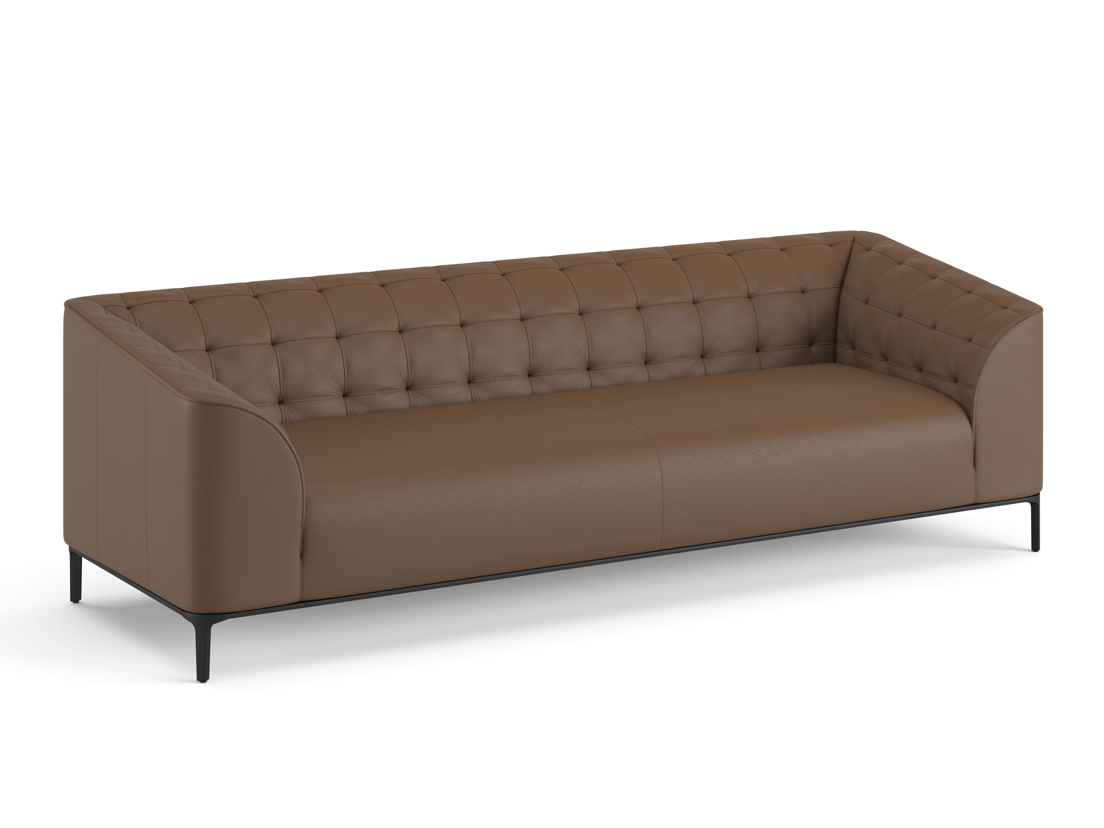 TERRA Tufted 3 seater leather sofa By Ersa