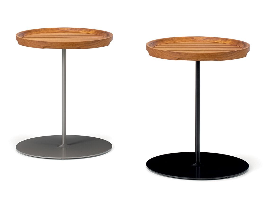 TENDER Garden side table with teak tray By Ethimo