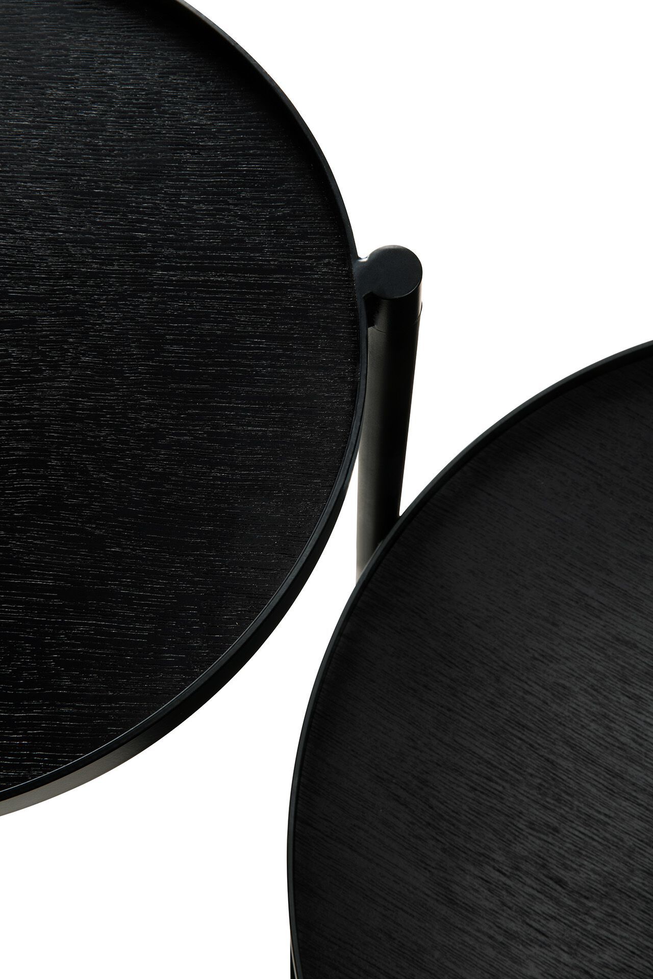 SWIVEL TRAY Adjustable round painted metal coffee table By Ethnicraft