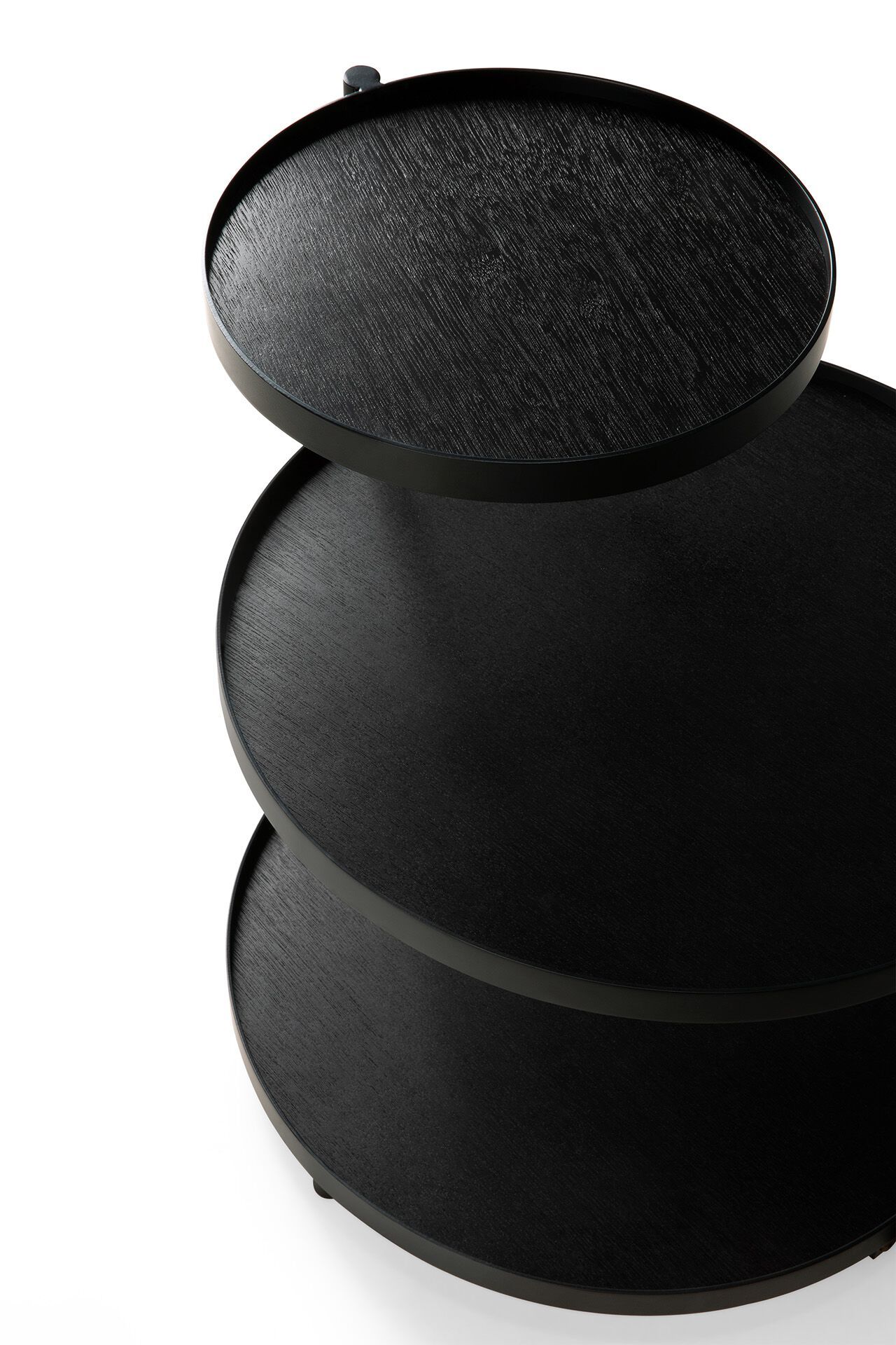 SWIVEL TRAY Adjustable round painted metal coffee table By Ethnicraft