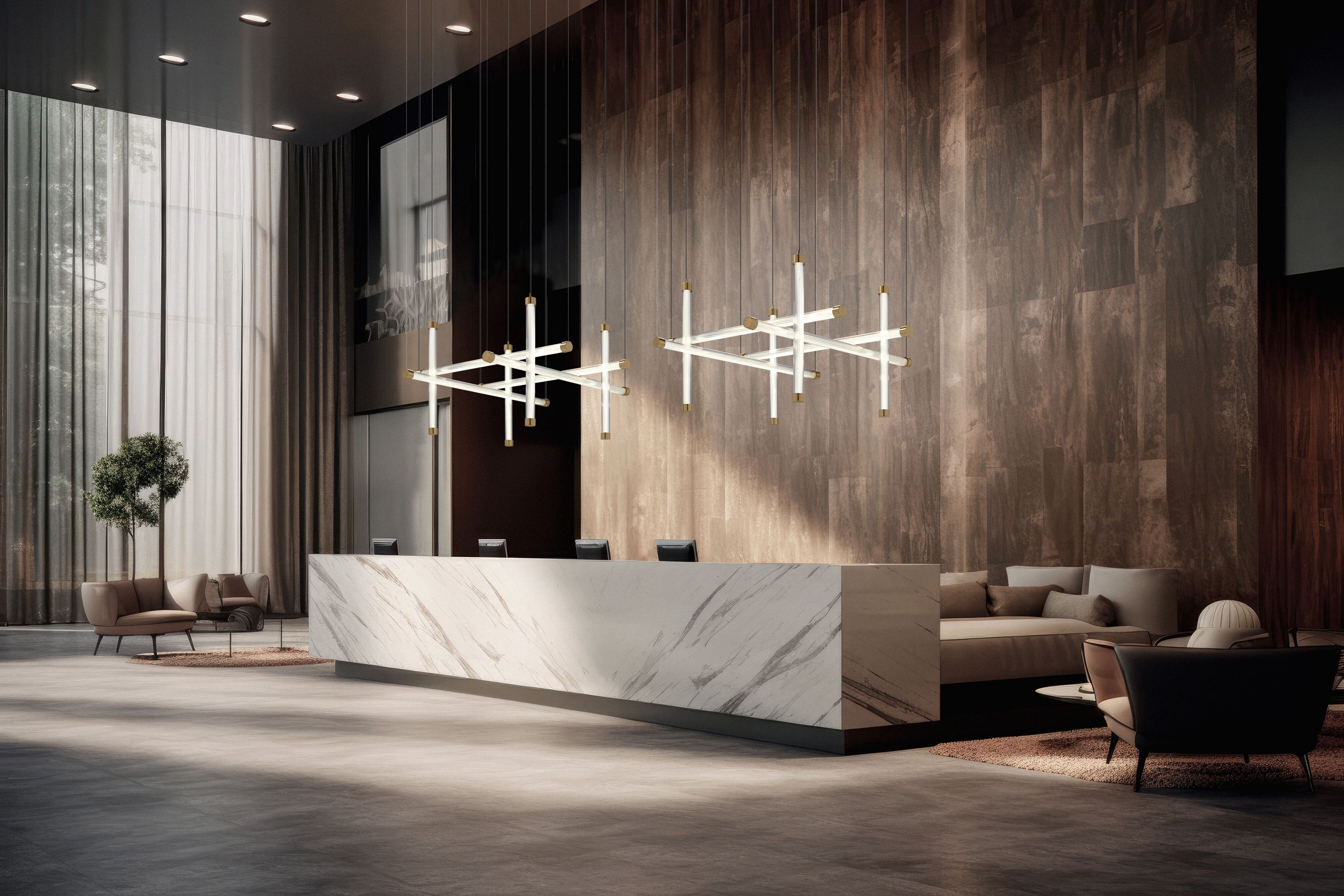 TRAMA S8 GRID Pendant lamp By Euroluce Lampadari