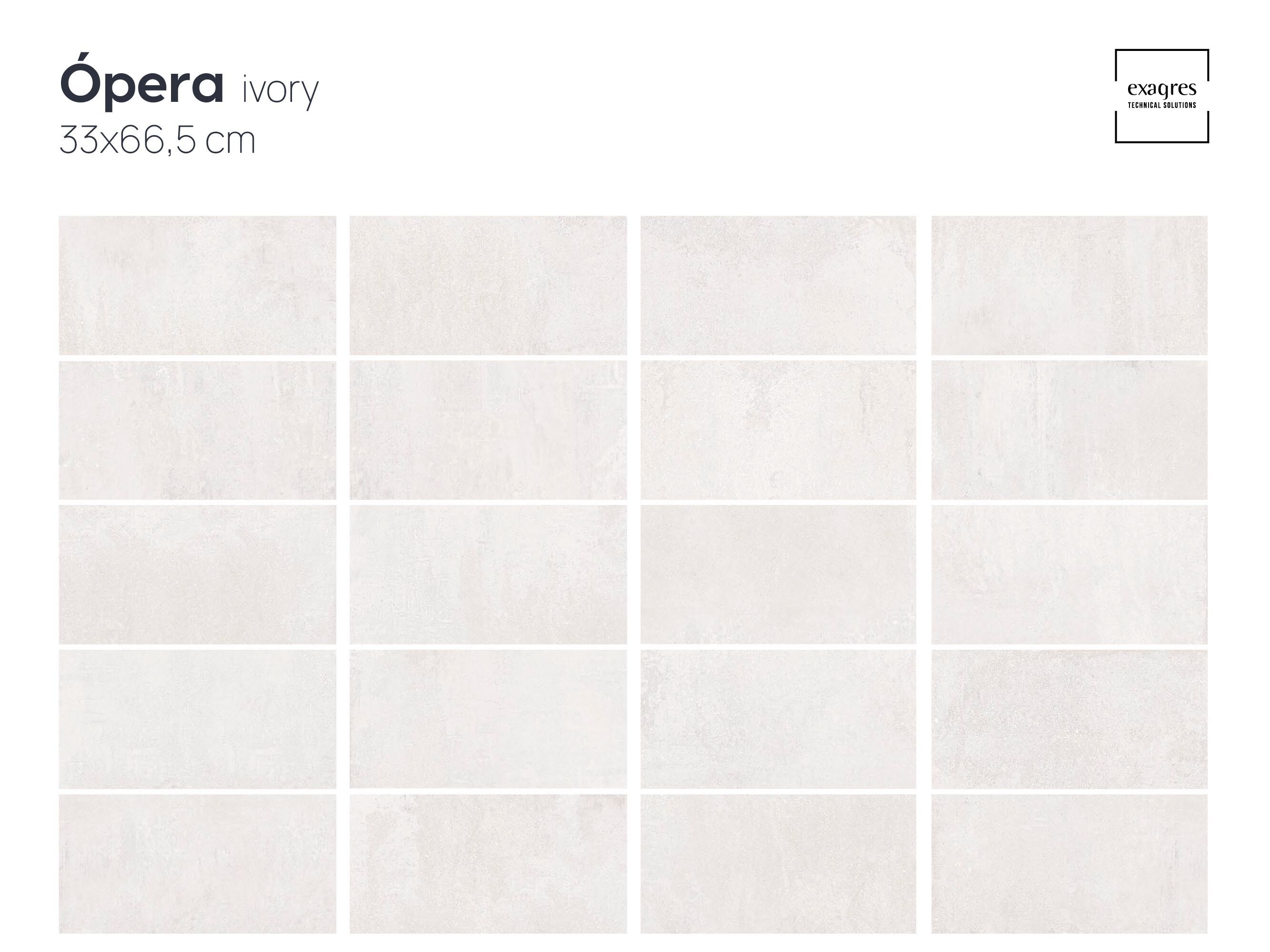 ÓPERA IVORY Porcelain stoneware flooring with concrete effect By Exagres
