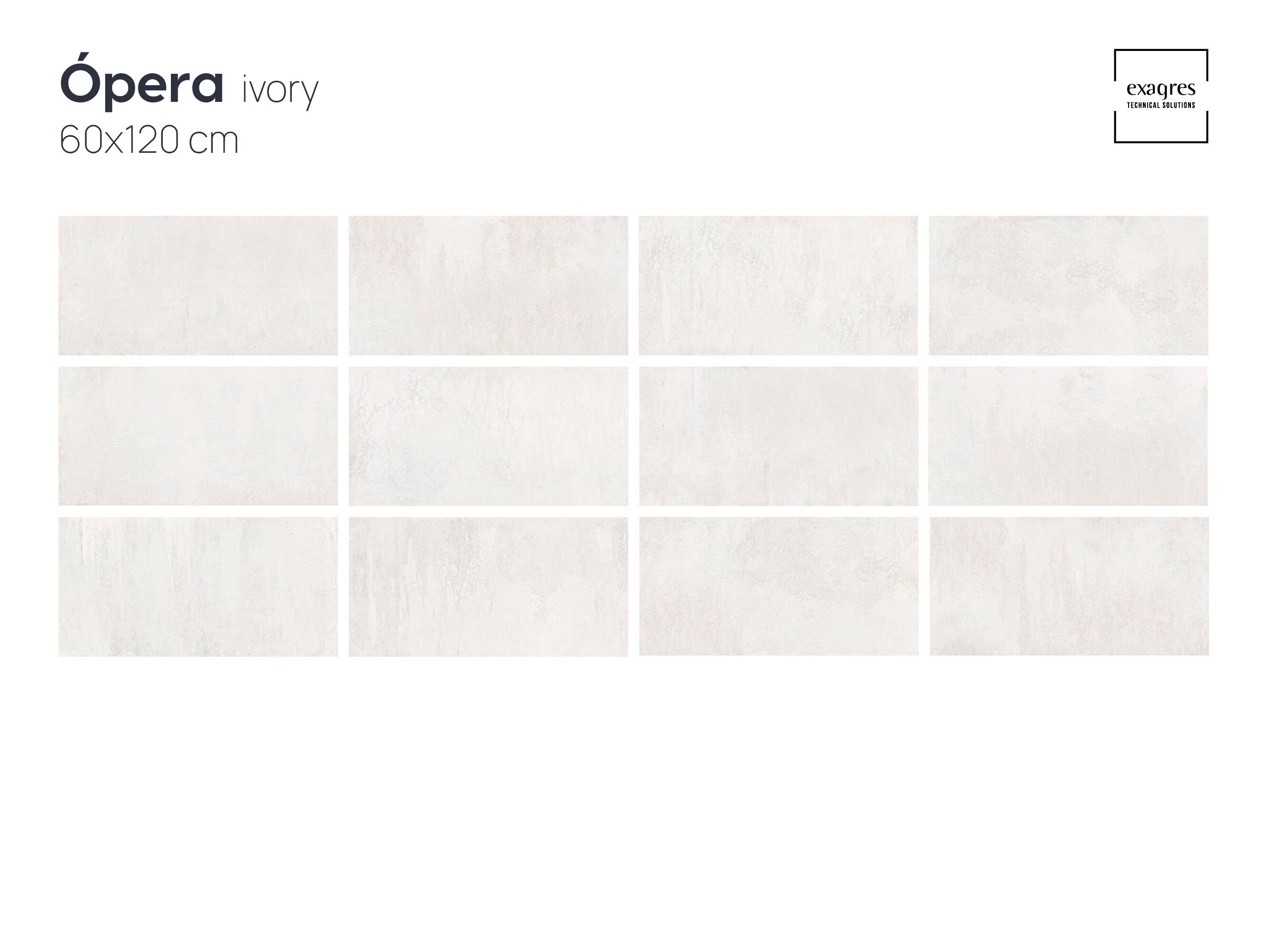 ÓPERA IVORY Porcelain stoneware flooring with concrete effect By Exagres