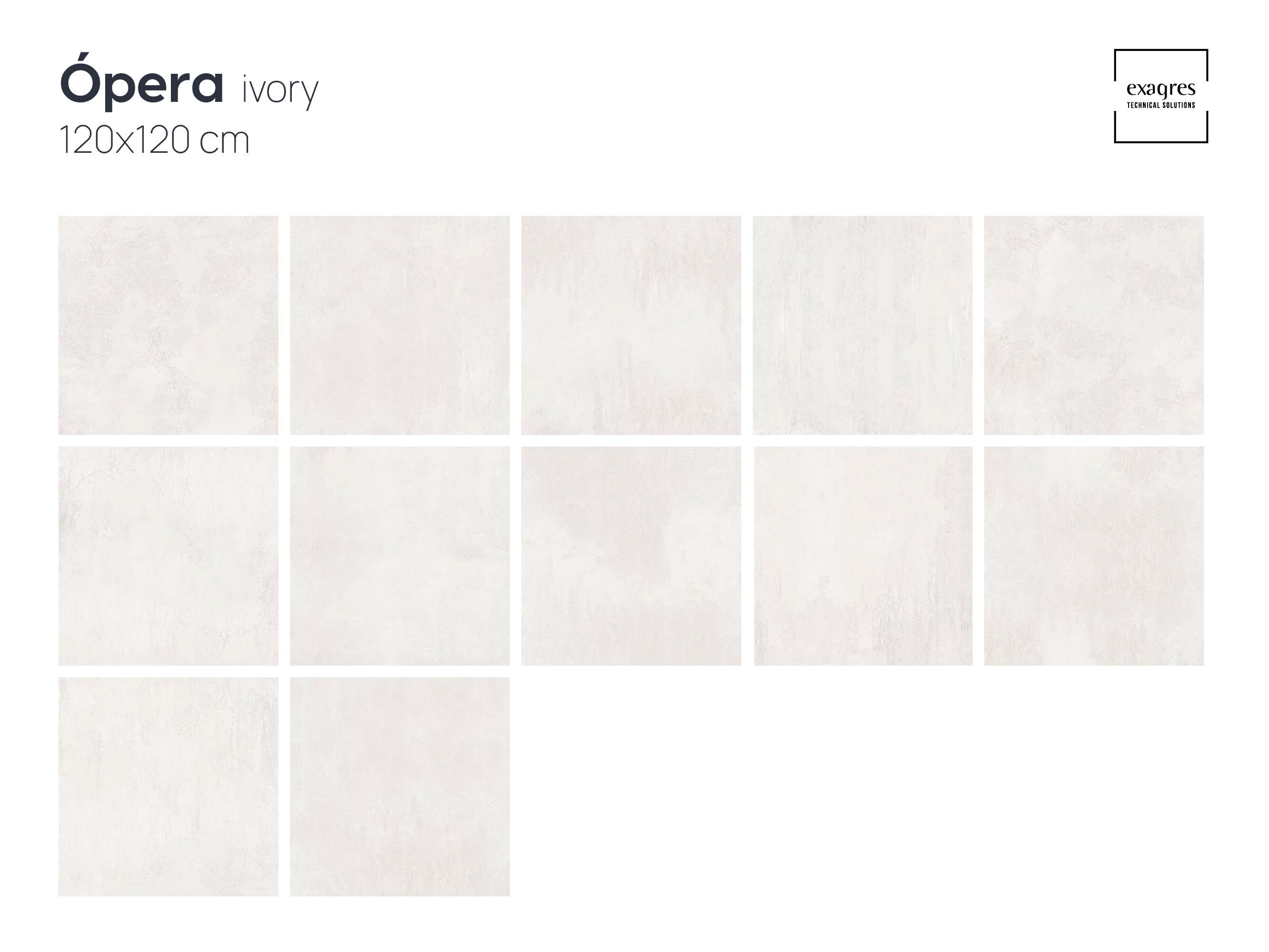 ÓPERA IVORY Porcelain stoneware flooring with concrete effect By Exagres