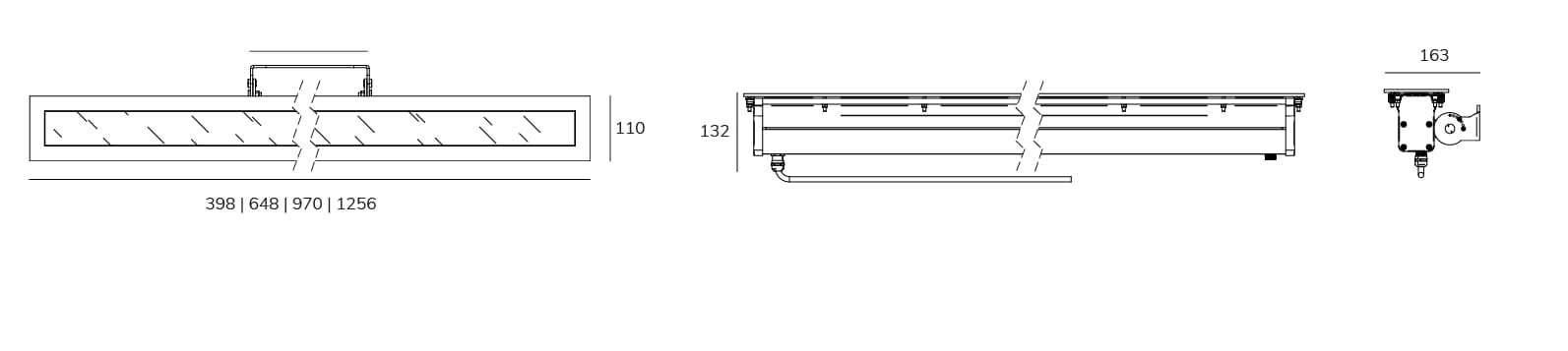 ATREX TP SL Outdoor linear profile By Exporlux