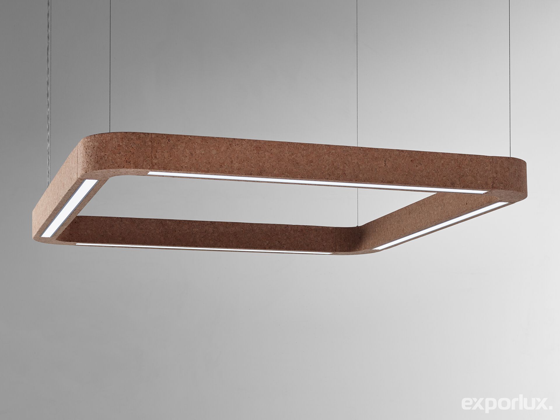 MAGIC SU SQUARE Acoustic LED cork pendant lamp By Exporlux